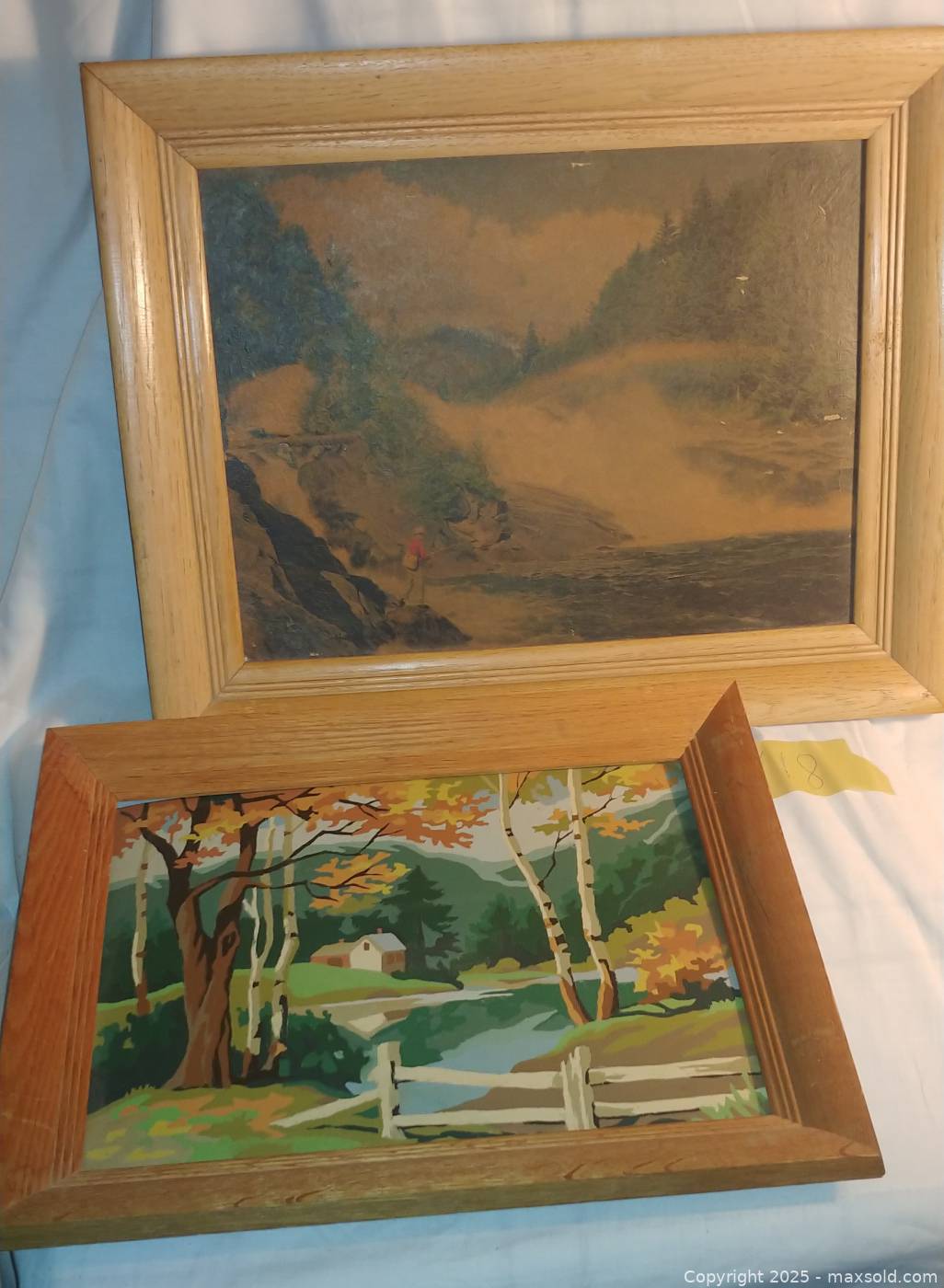 Four framed pictures including ornate gold Victorian frame | Maxsold