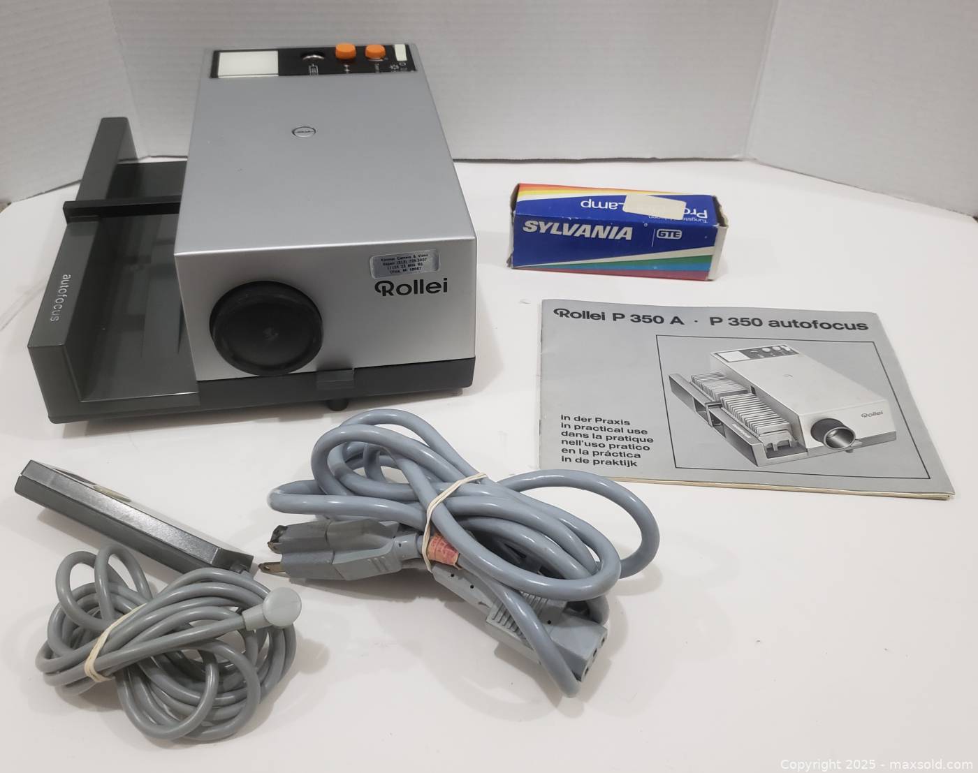 Rollei P 350 autofocus slide projector with trays, lamp, manual and ...