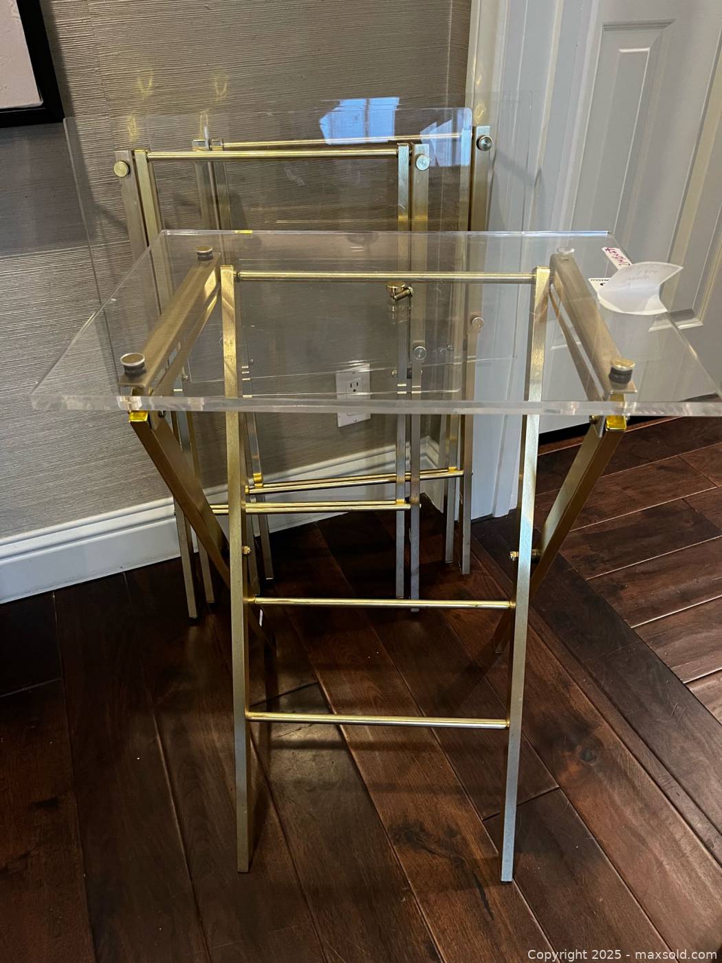Set of 4 Folding Acrylic Tray Tables | Maxsold