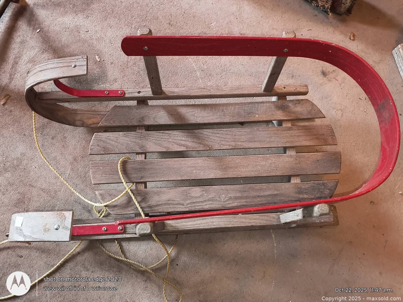 Solid Wooden Vintage Child's Sled | Maxsold
