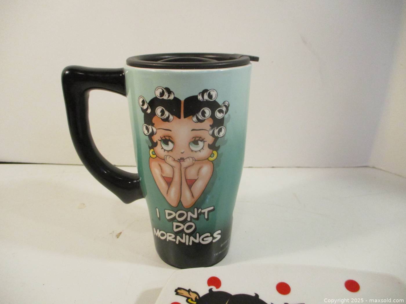 Betty Boop plate and travel mug | Maxsold