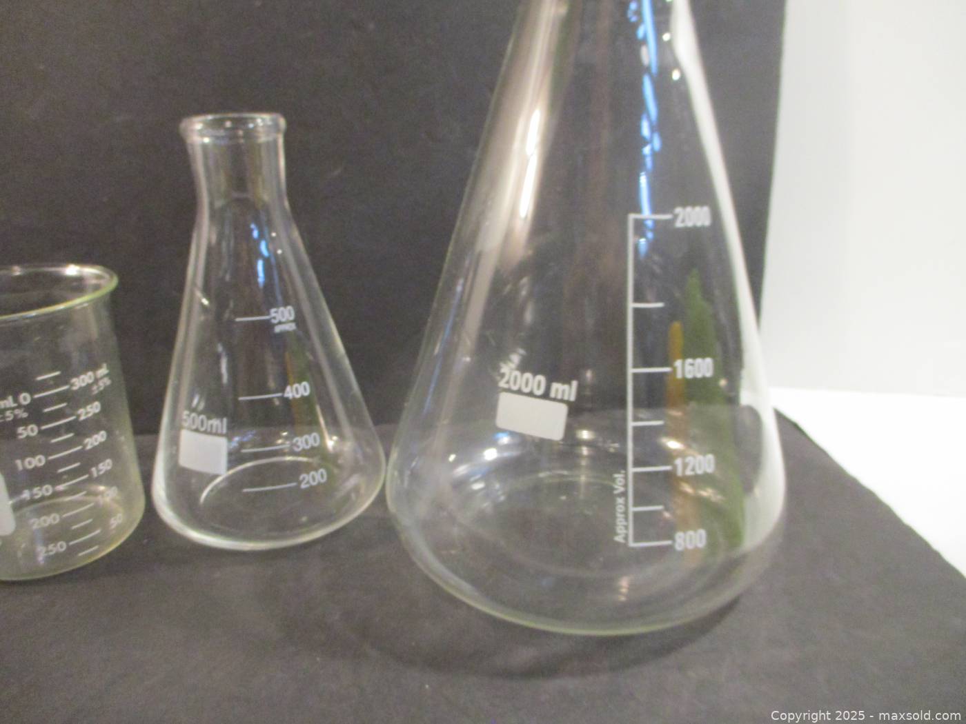 Pyrex beakers and Erlenmeyer flasks 4-piece | Maxsold