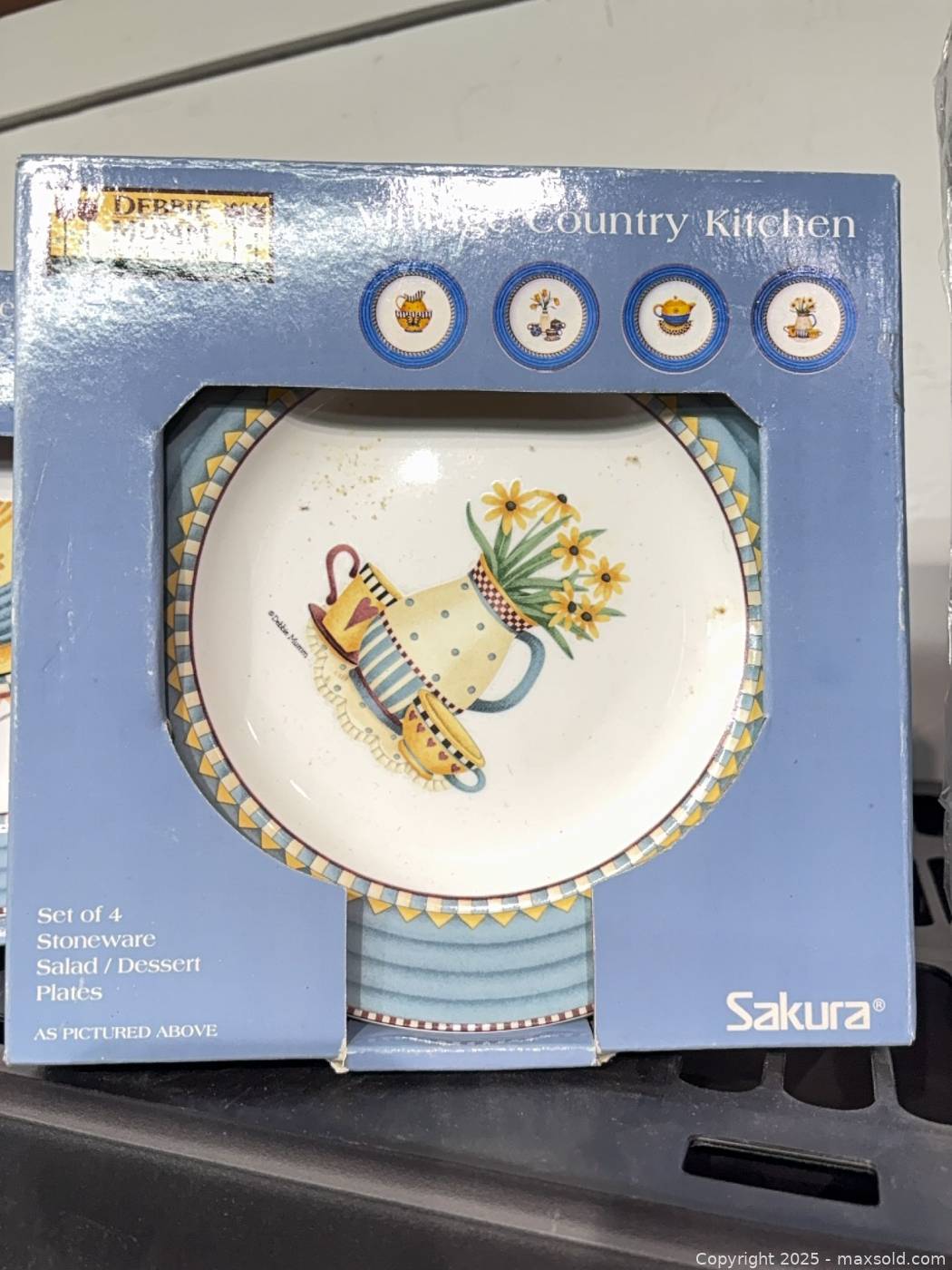 Sakura Debbie Mumm Vintage Country Kitchen stoneware plate boxed sets ...