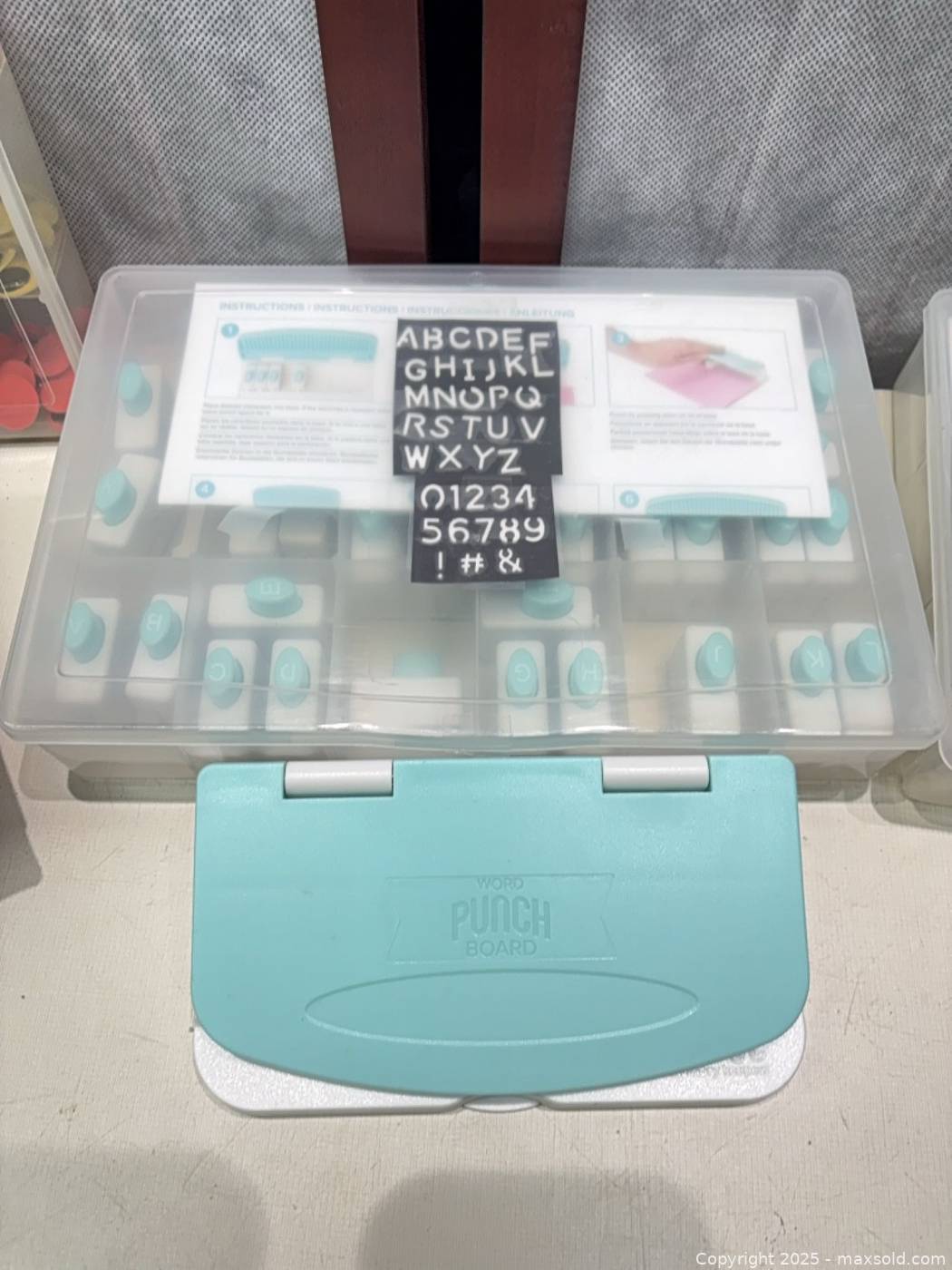 We R Memory Keepers word punch board, storage case, alphabet & number ...