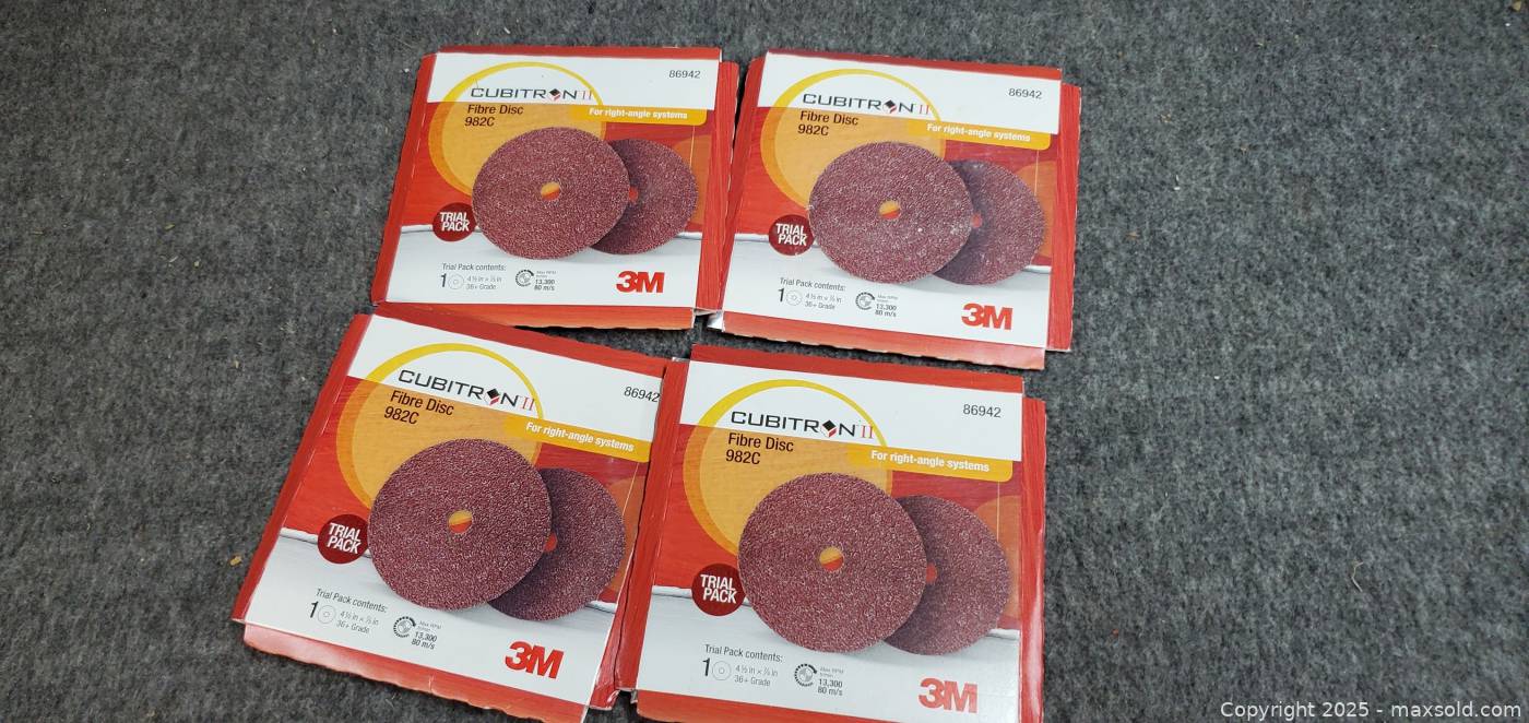 4 boxes 3M Cubitron II 982C fiber discs | Maxsold