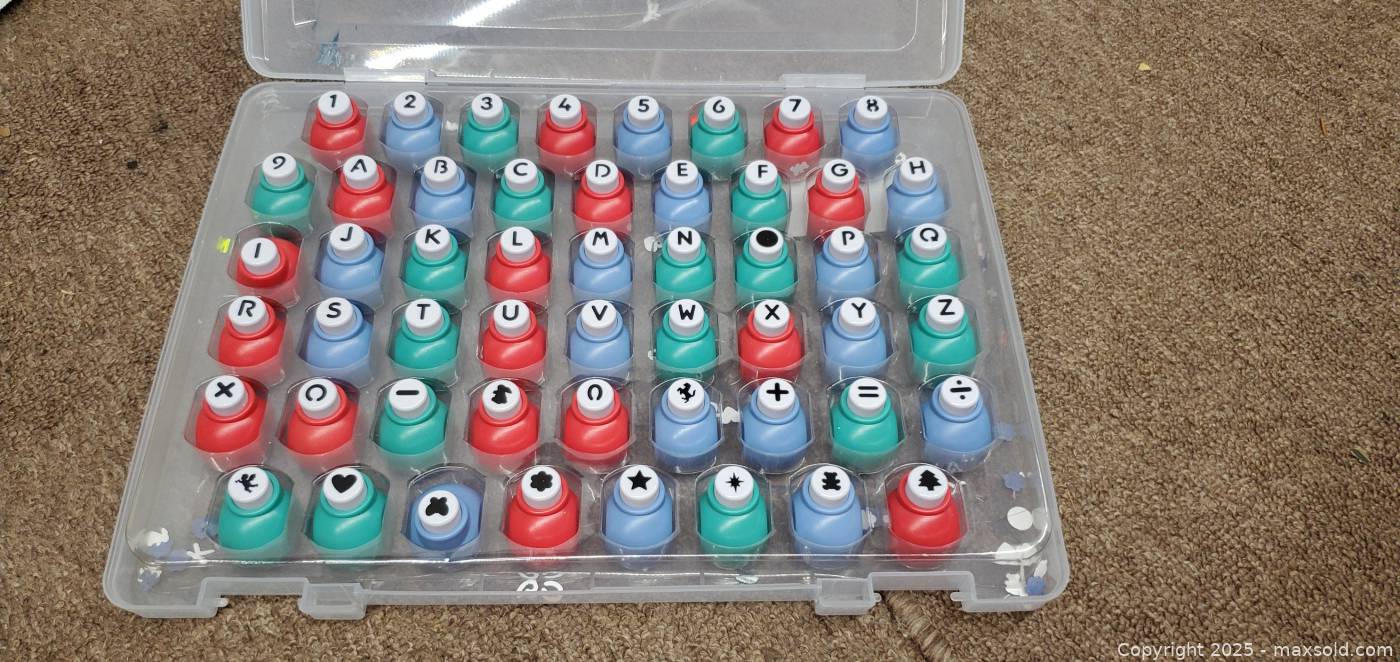 52-Piece Alphabet Number Symbol Punch Set | Maxsold