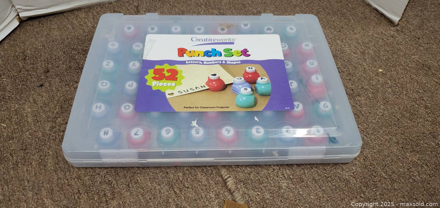52-Piece Alphabet Number Symbol Punch Set | Maxsold
