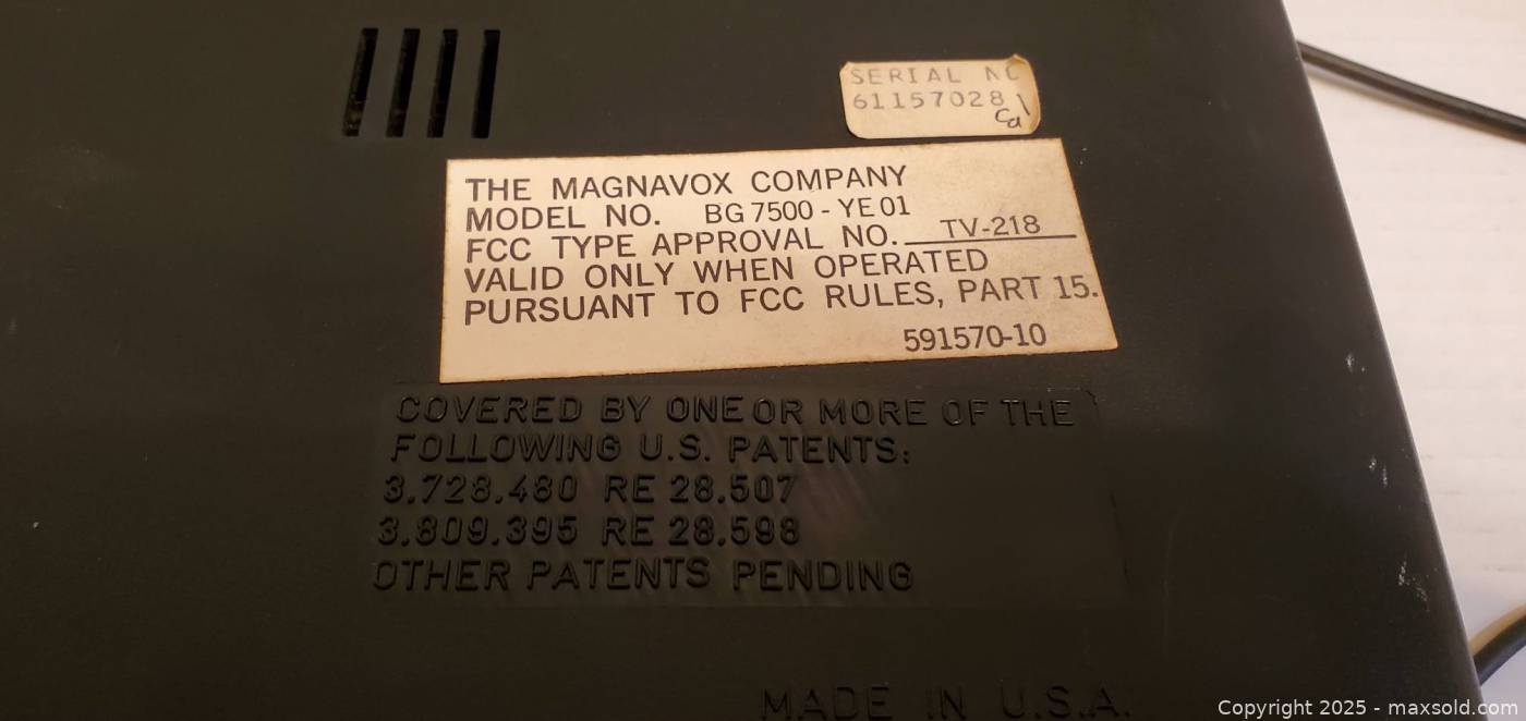 Magnavox Odyssey 300 video game console | Maxsold