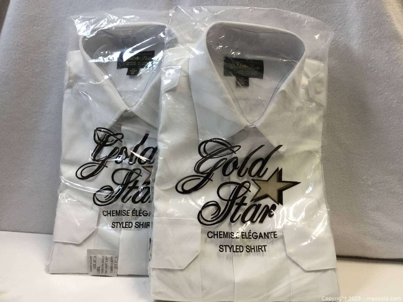 Gold Star white short-sleeve uniform shirts M | Maxsold