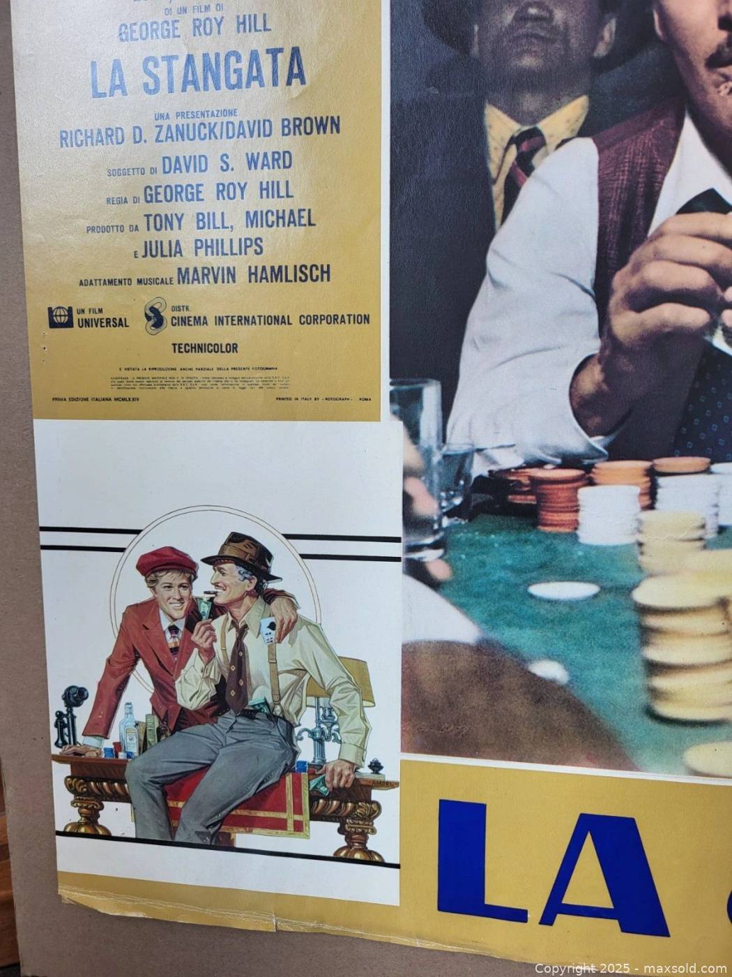 1973 Italian film poster “La Stangata” (The Sting) | Maxsold