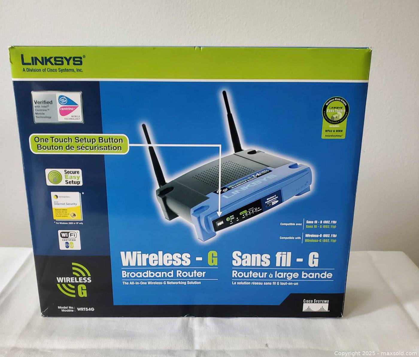 Linksys Wireless-G broadband router boxed | Maxsold
