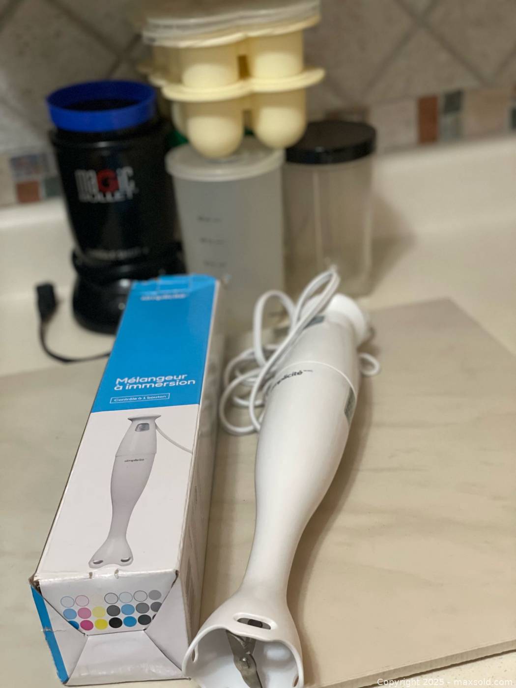 Magic Bullet Single Shot+, Immersion Blender & Silicone Storage Trays ...