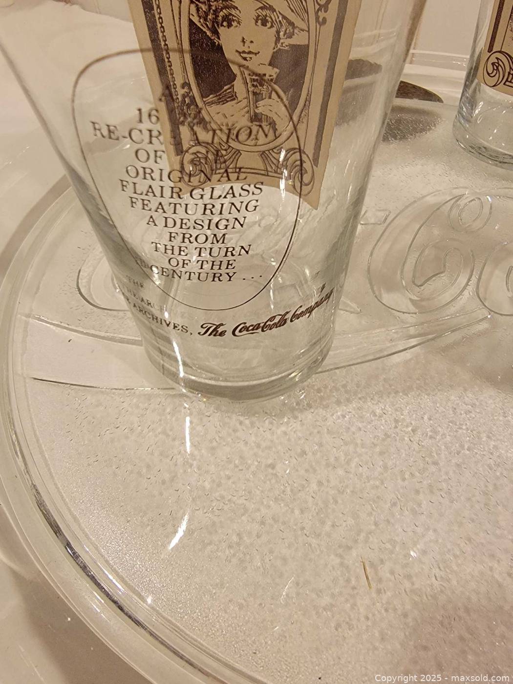 Coca-Cola glassware set with serving tray | Maxsold