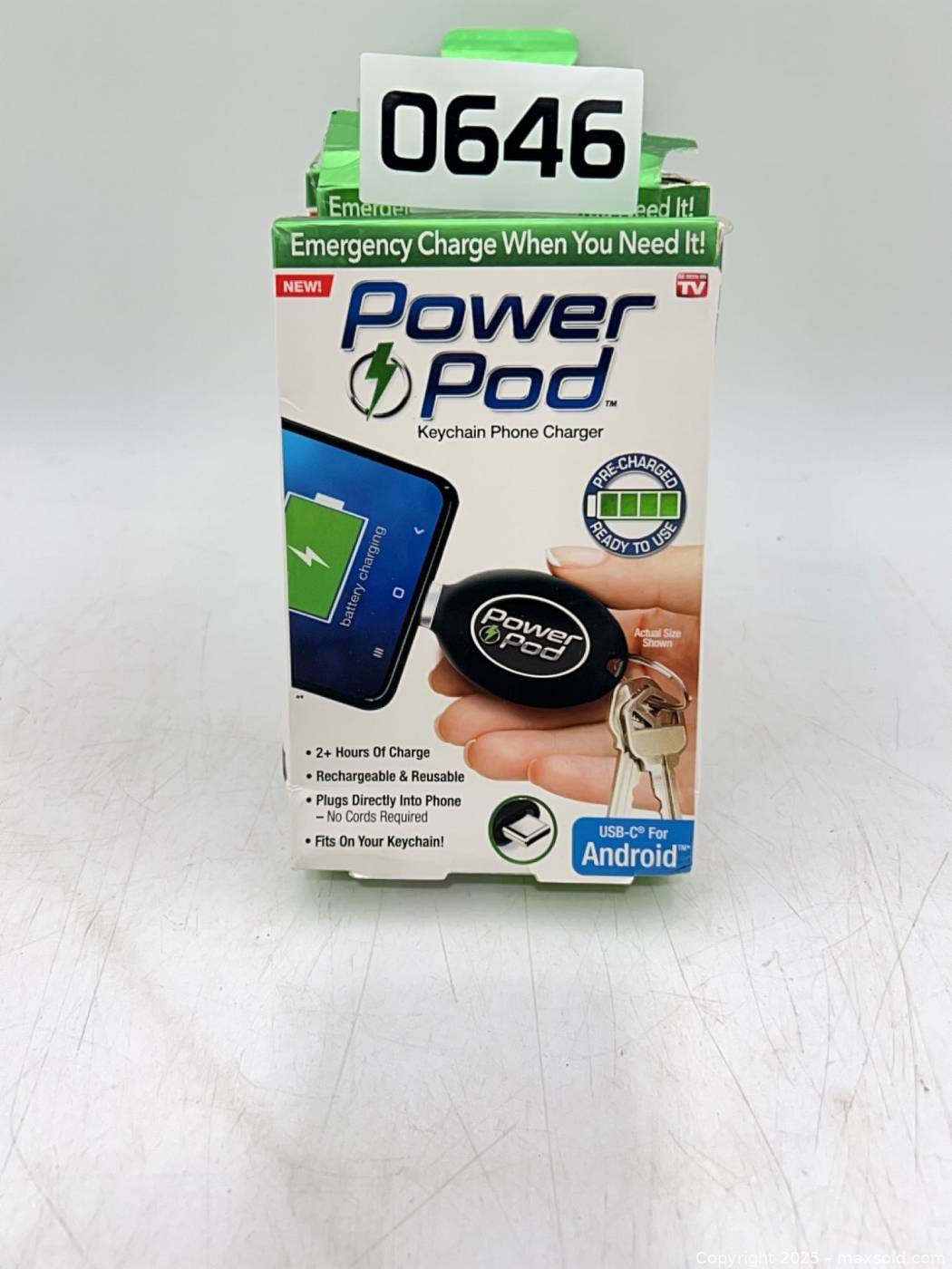 6 Power Pod USB-C keychain phone chargers | Maxsold