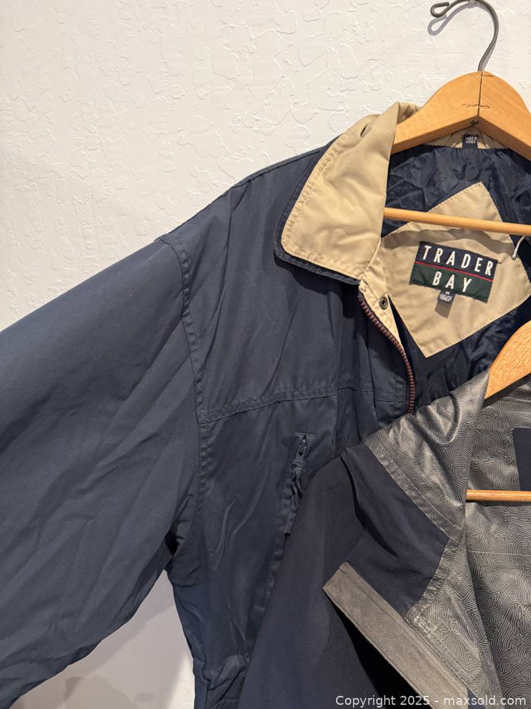 Two navy blue jackets | Maxsold
