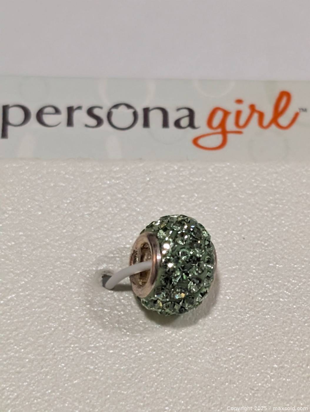Persona Girl sterling silver crystal bead | Maxsold