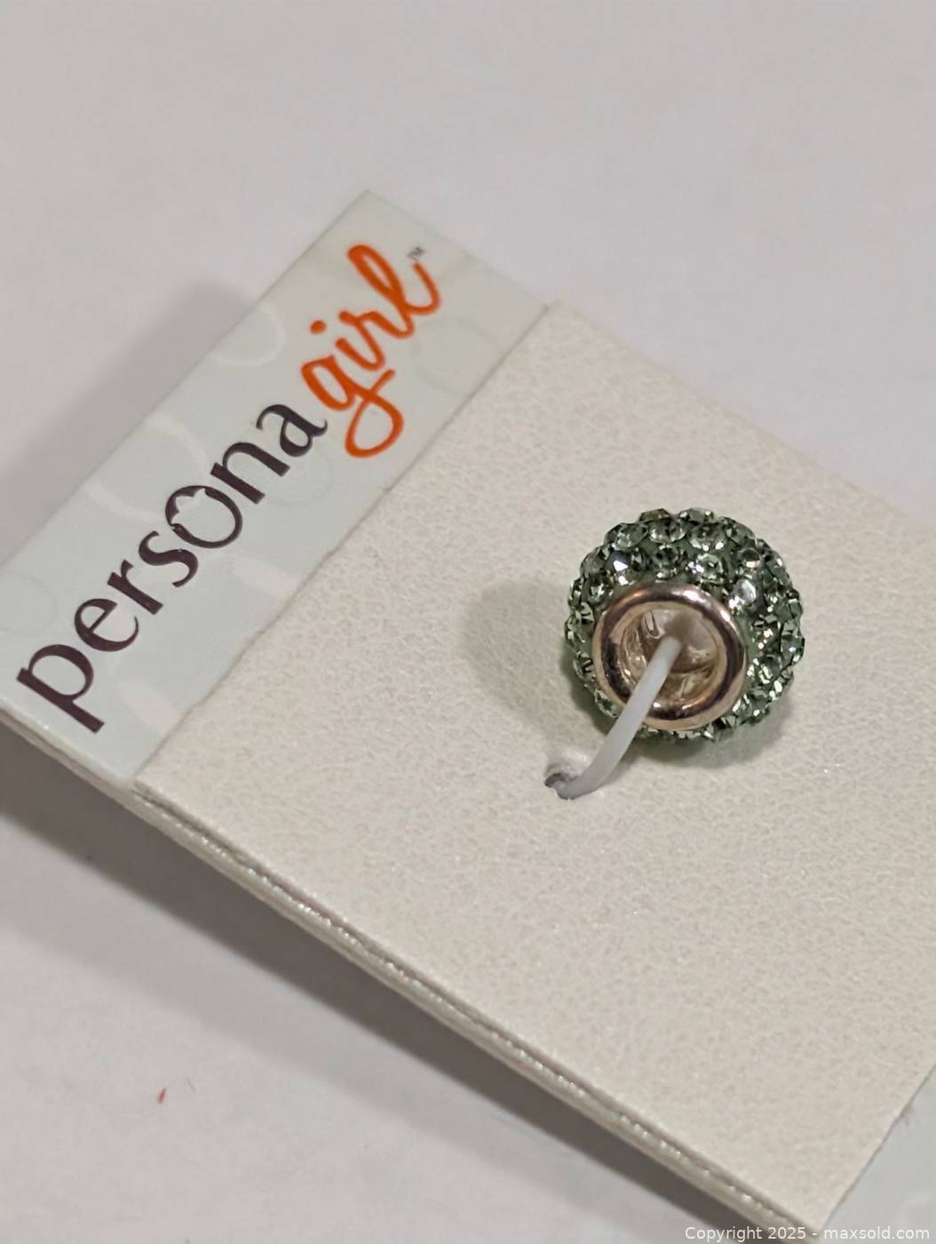 Persona Girl sterling silver crystal bead | Maxsold