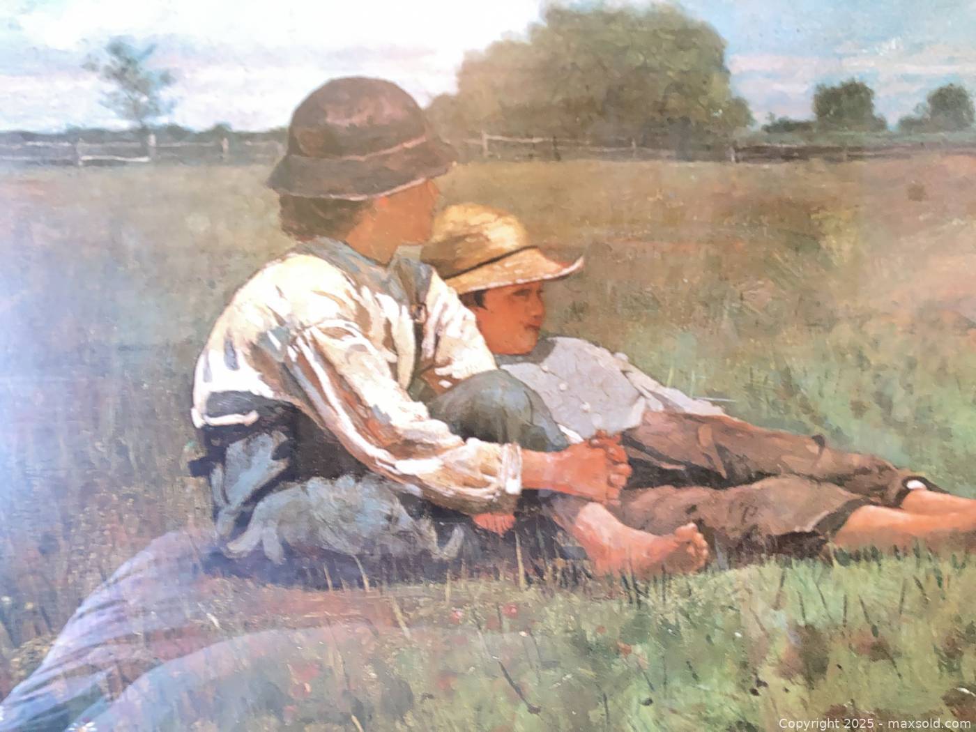 Framed Winslow Homer pastoral print | Maxsold