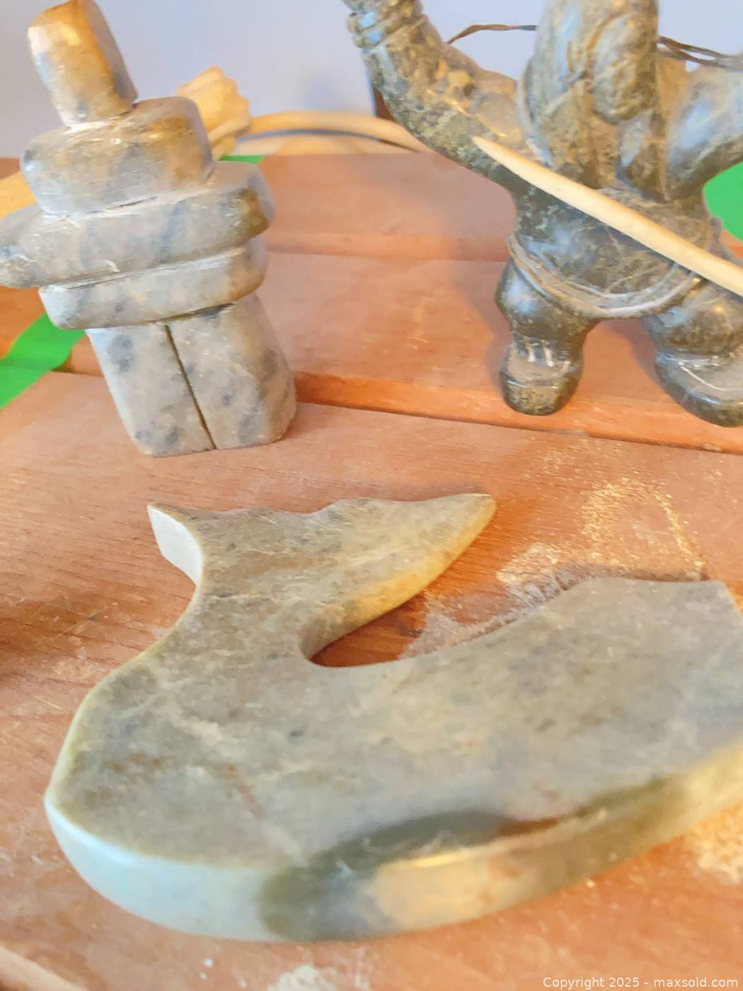 Inuit soapstone carvings – hunter, inukshuk, abstract form | Maxsold
