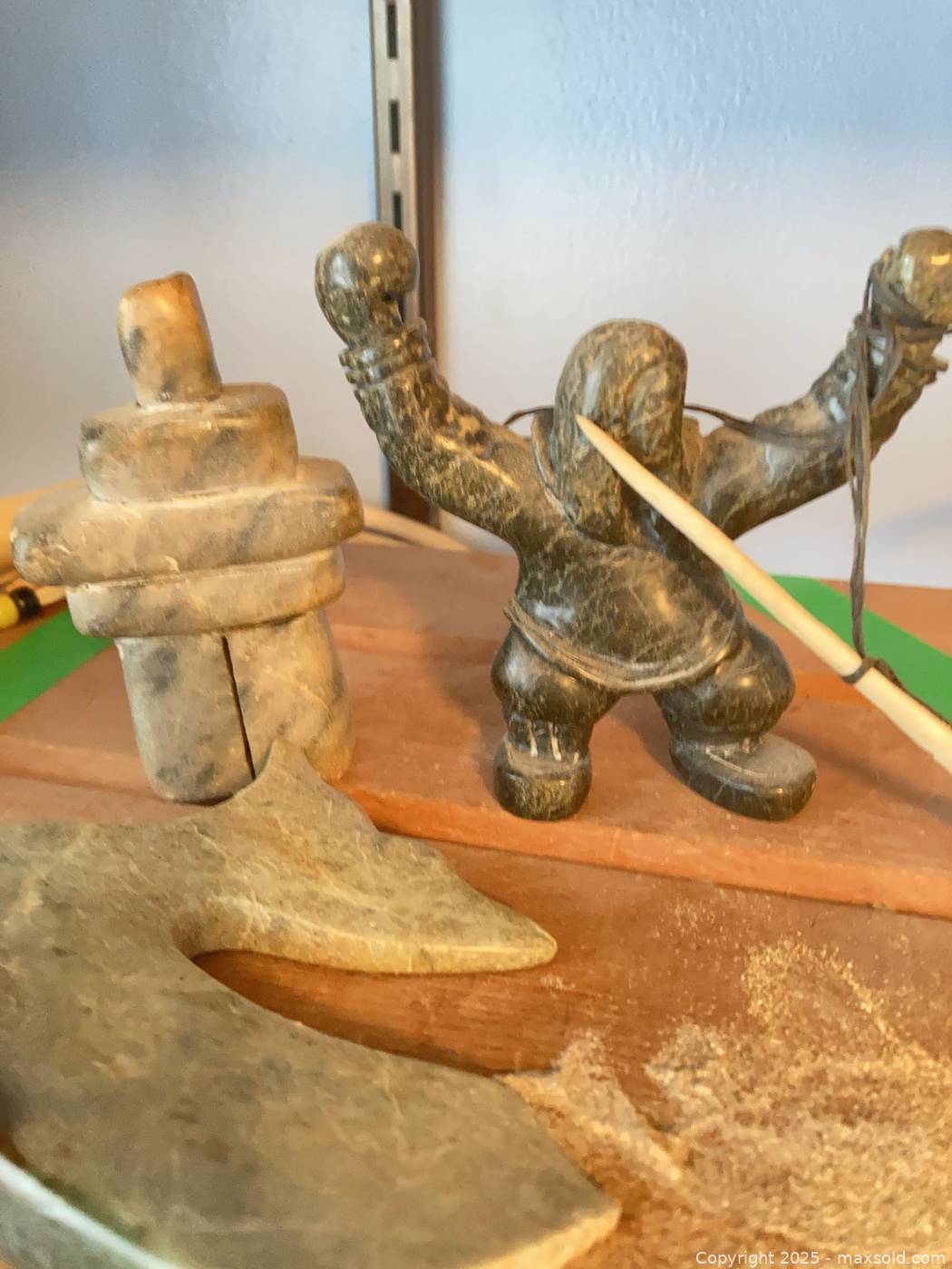 Inuit soapstone carvings – hunter, inukshuk, abstract form | Maxsold