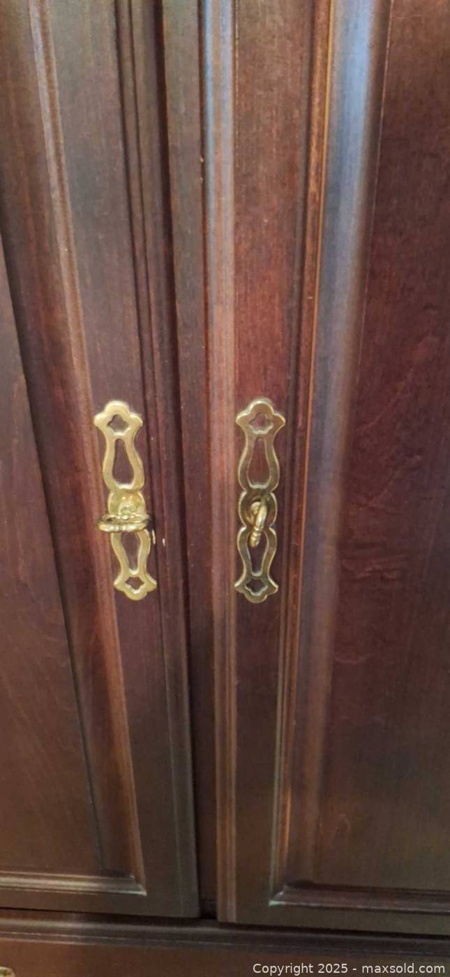Traditional Colonial Wardrobe Armoire Cabinet | Maxsold