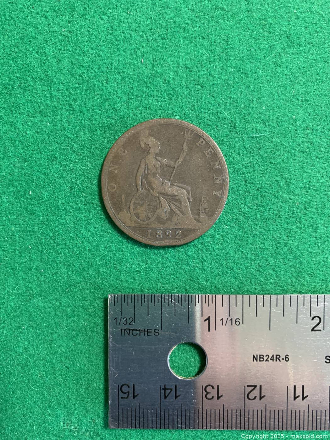 1892 UK Queen Victoria One Penny Coin | Maxsold