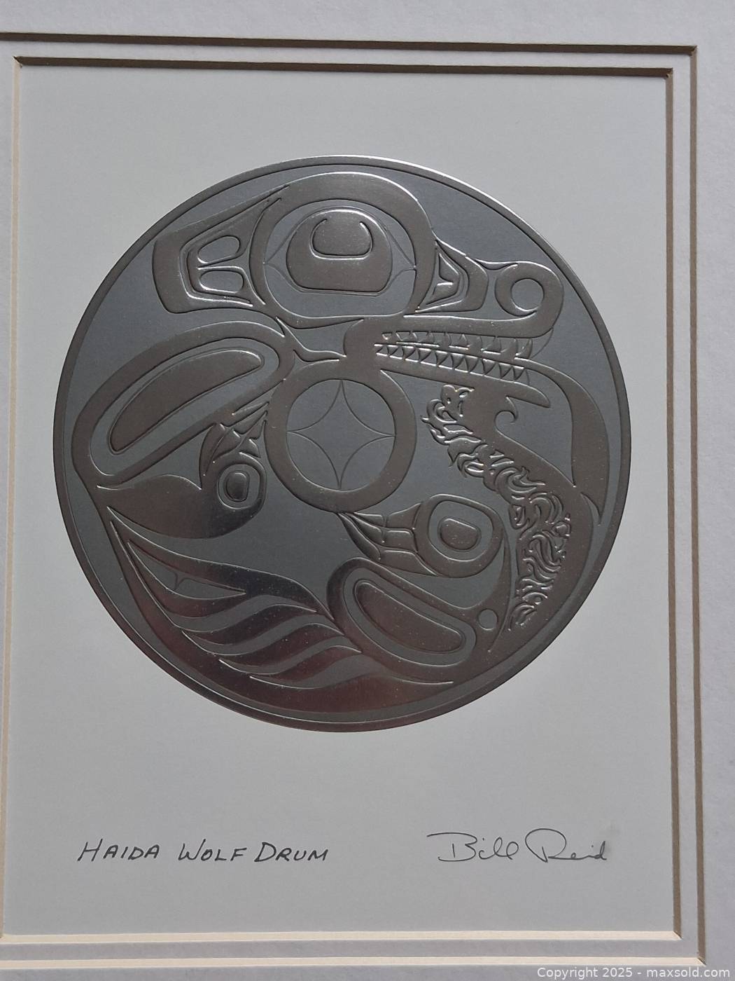 Haida Wolf Drum by Bill Reid print | Maxsold