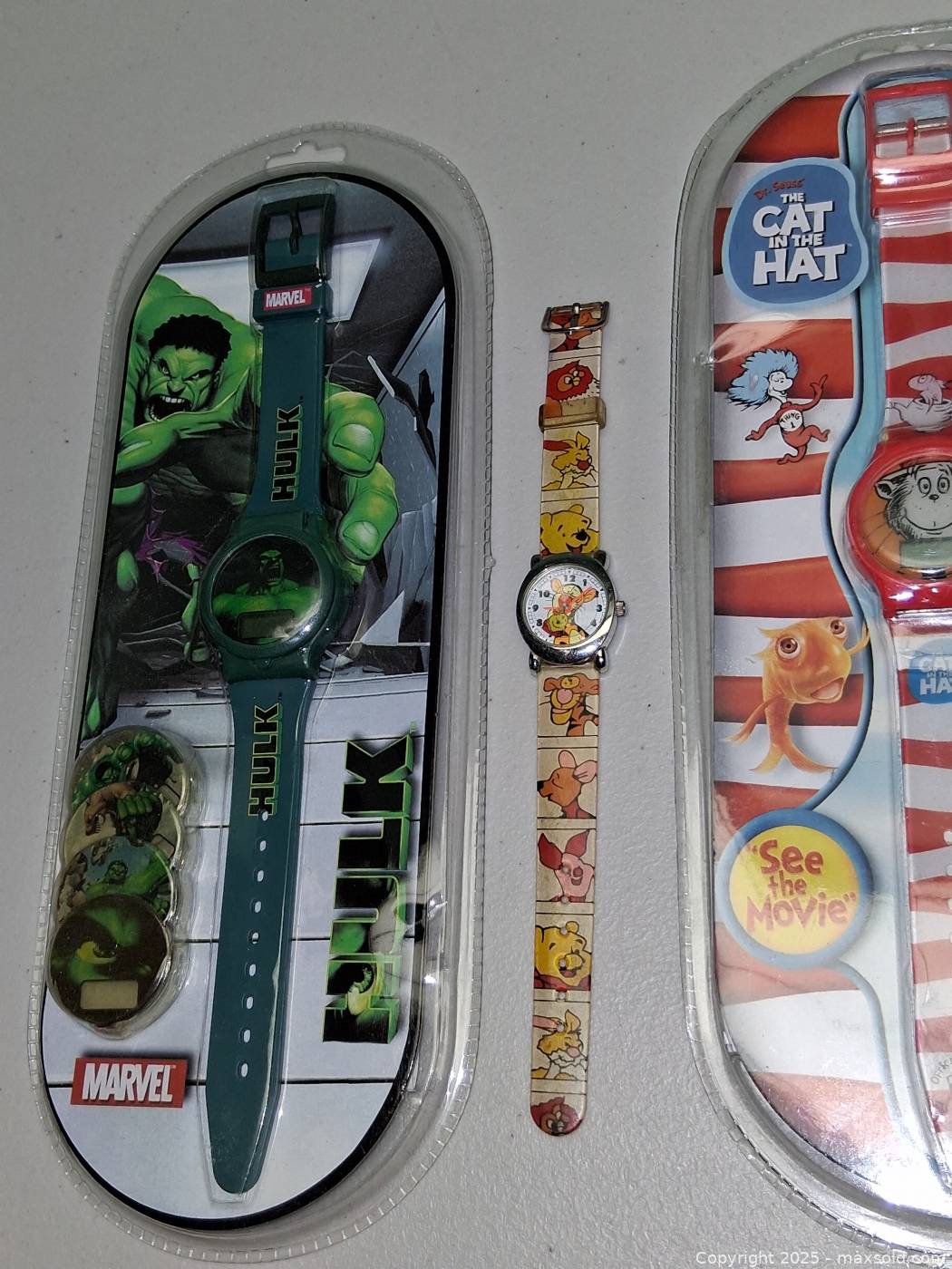Marvel Hulk, Cat in the Hat & Pooh Watches | Maxsold