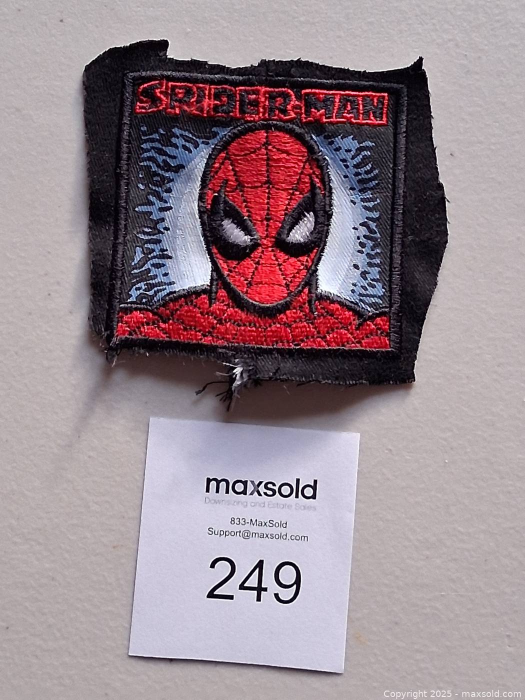 Marvel Spider-Man fabric patch | Maxsold