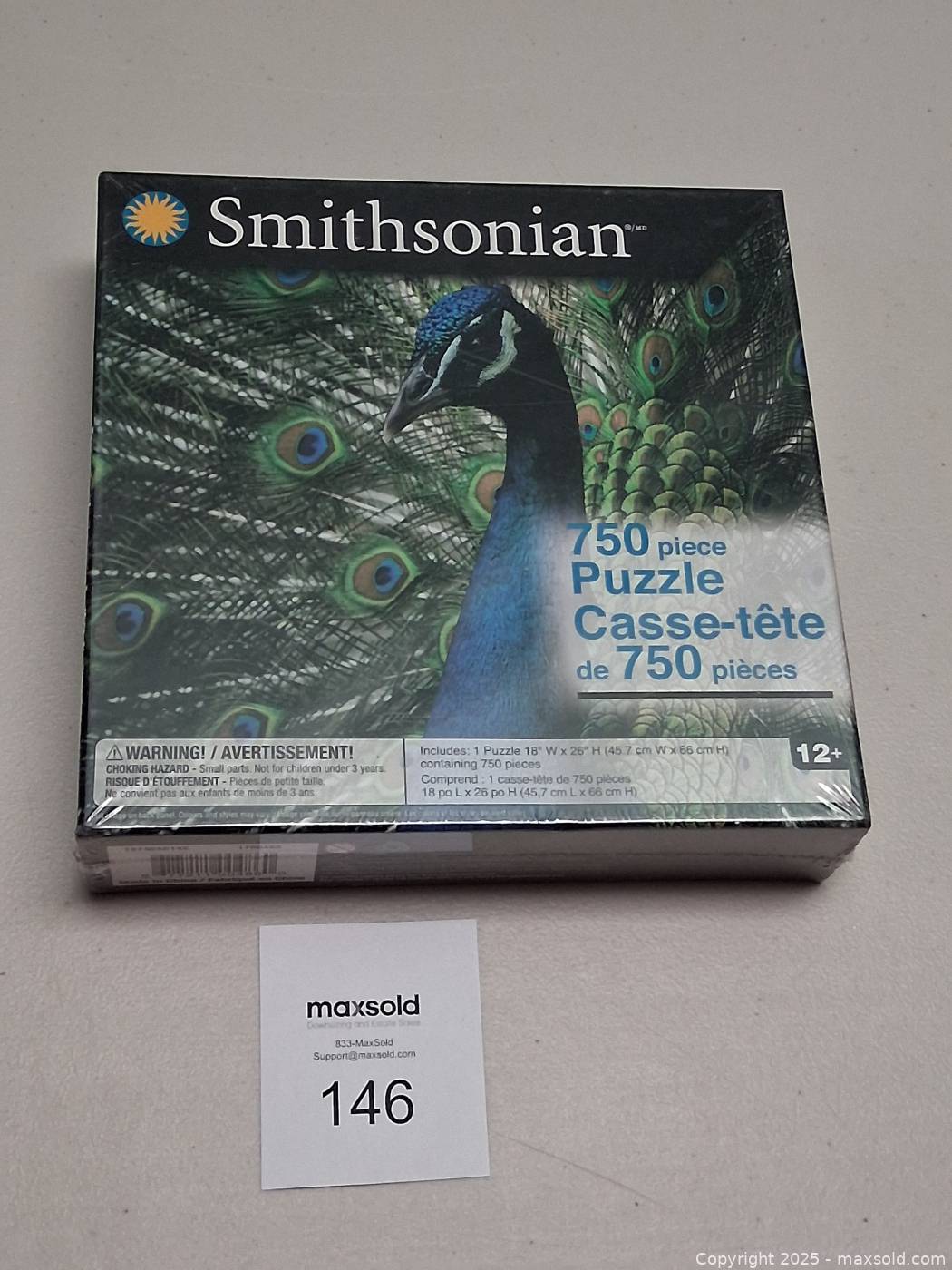 Smithsonian Peacock 750-Piece Puzzle Sealed | Maxsold