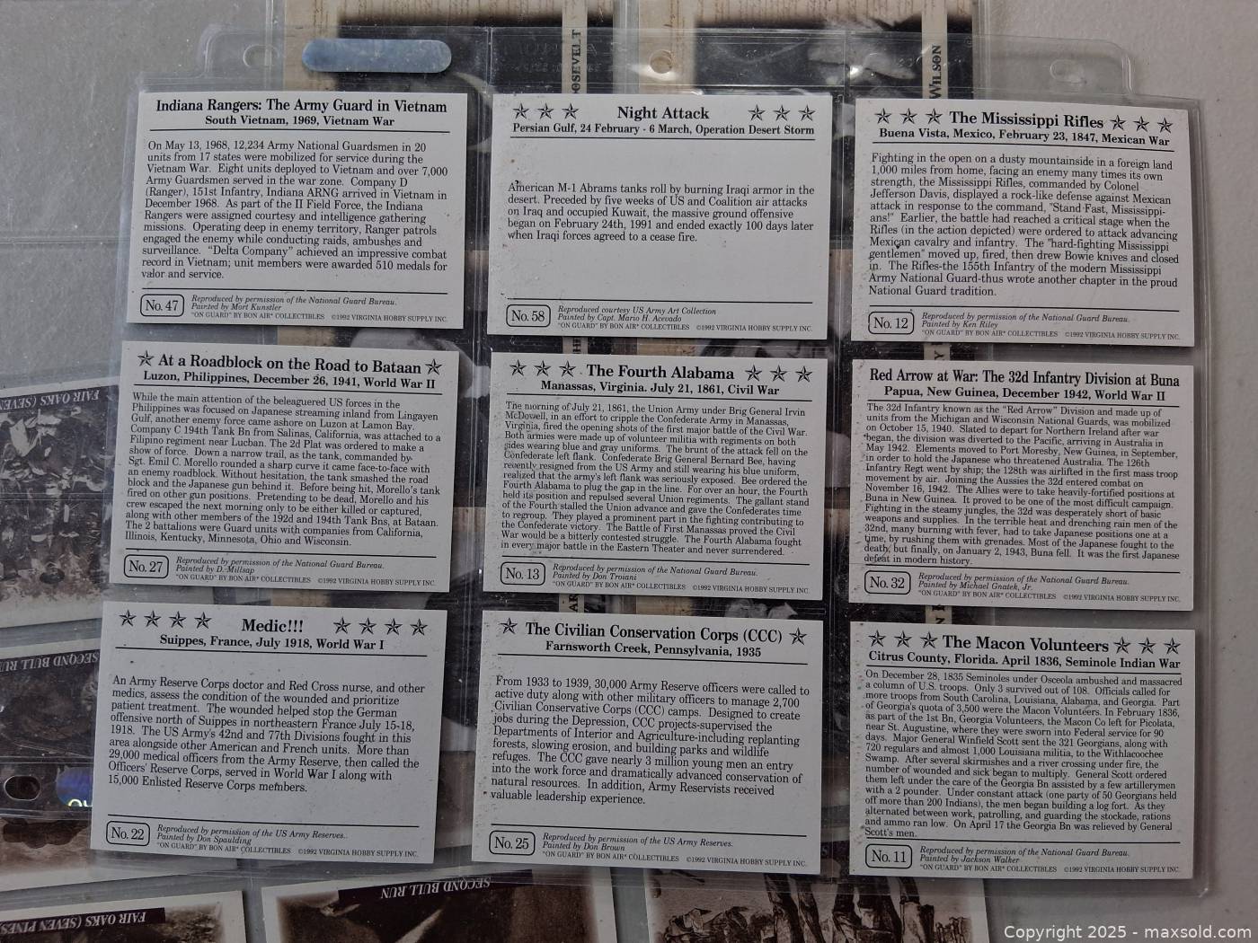 TCG Historic Facts and On Guard trading cards (12) | Maxsold
