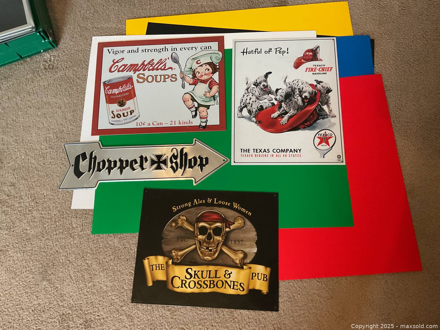 Reproduction Metal Advertising Signs Set | Maxsold