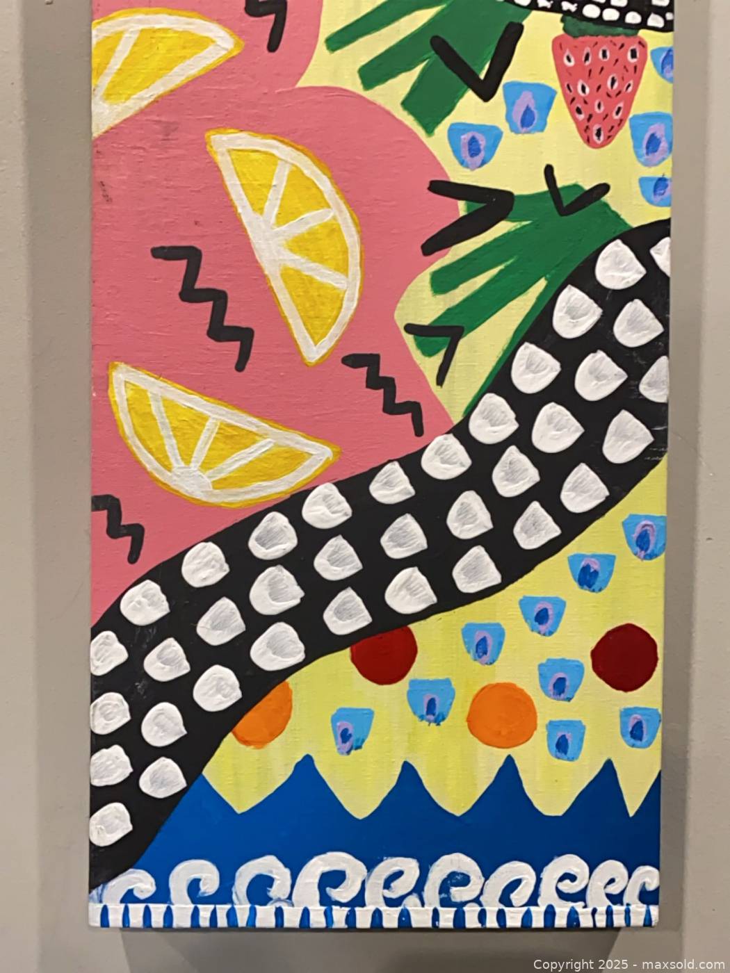 Alexandra Powell mixed media painting | Maxsold
