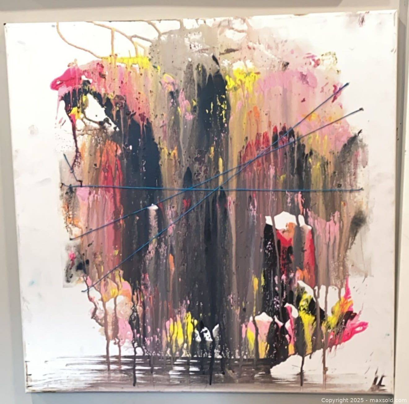 Cathy Brady pull string painting 24x24 | Maxsold