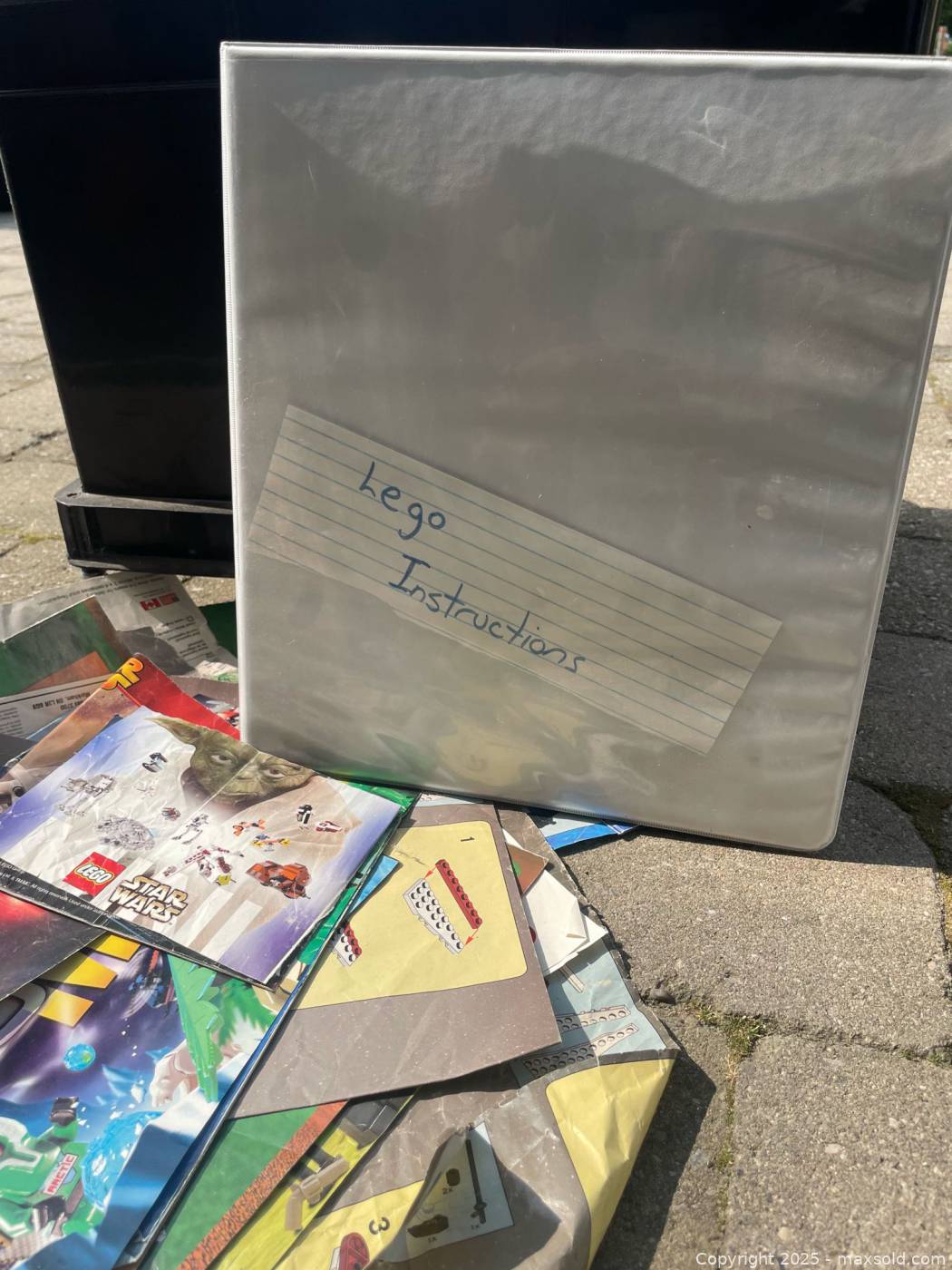 Assorted Lego Bricks And Instruction Binder | Maxsold