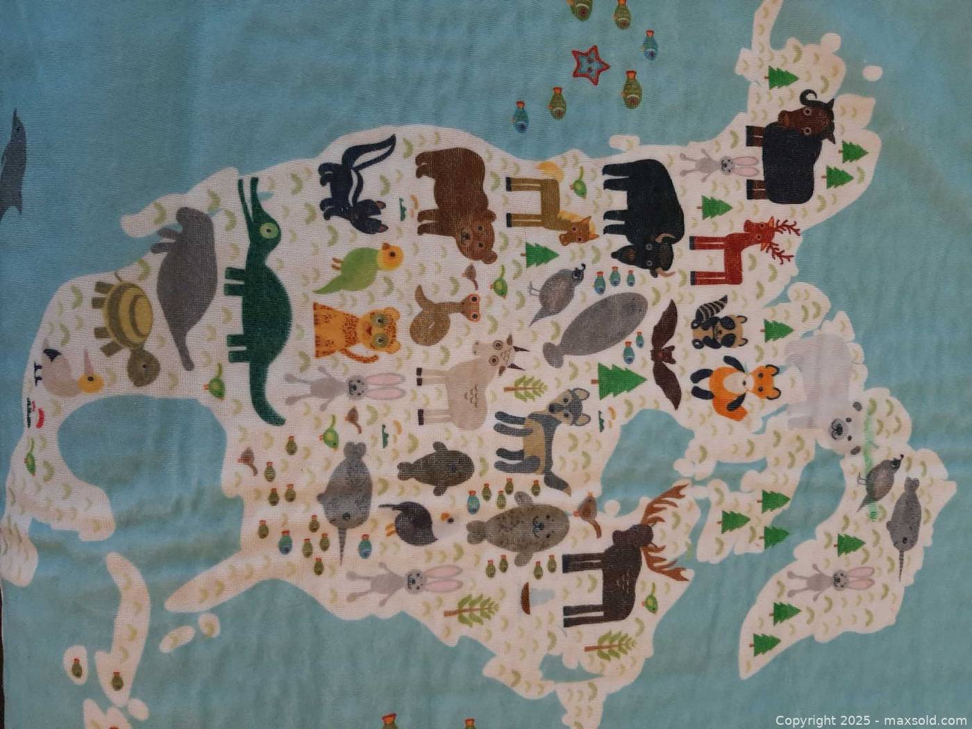 Educational World Map Playmat 46"x30" | Maxsold