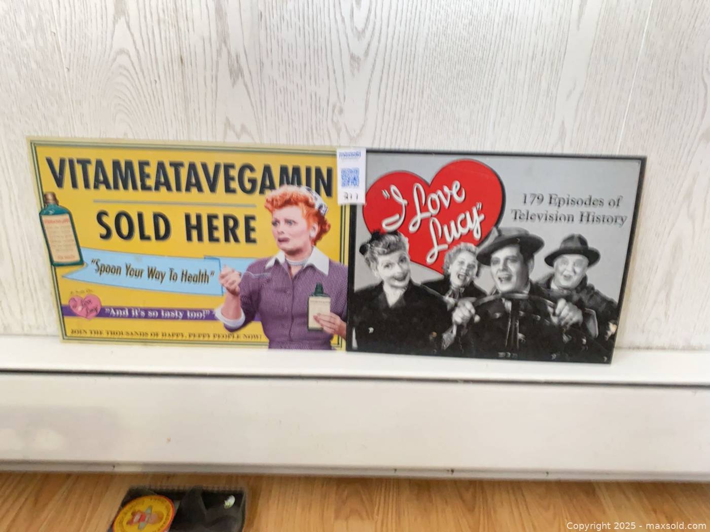 I Love Lucy tin signs, two pieces | Maxsold