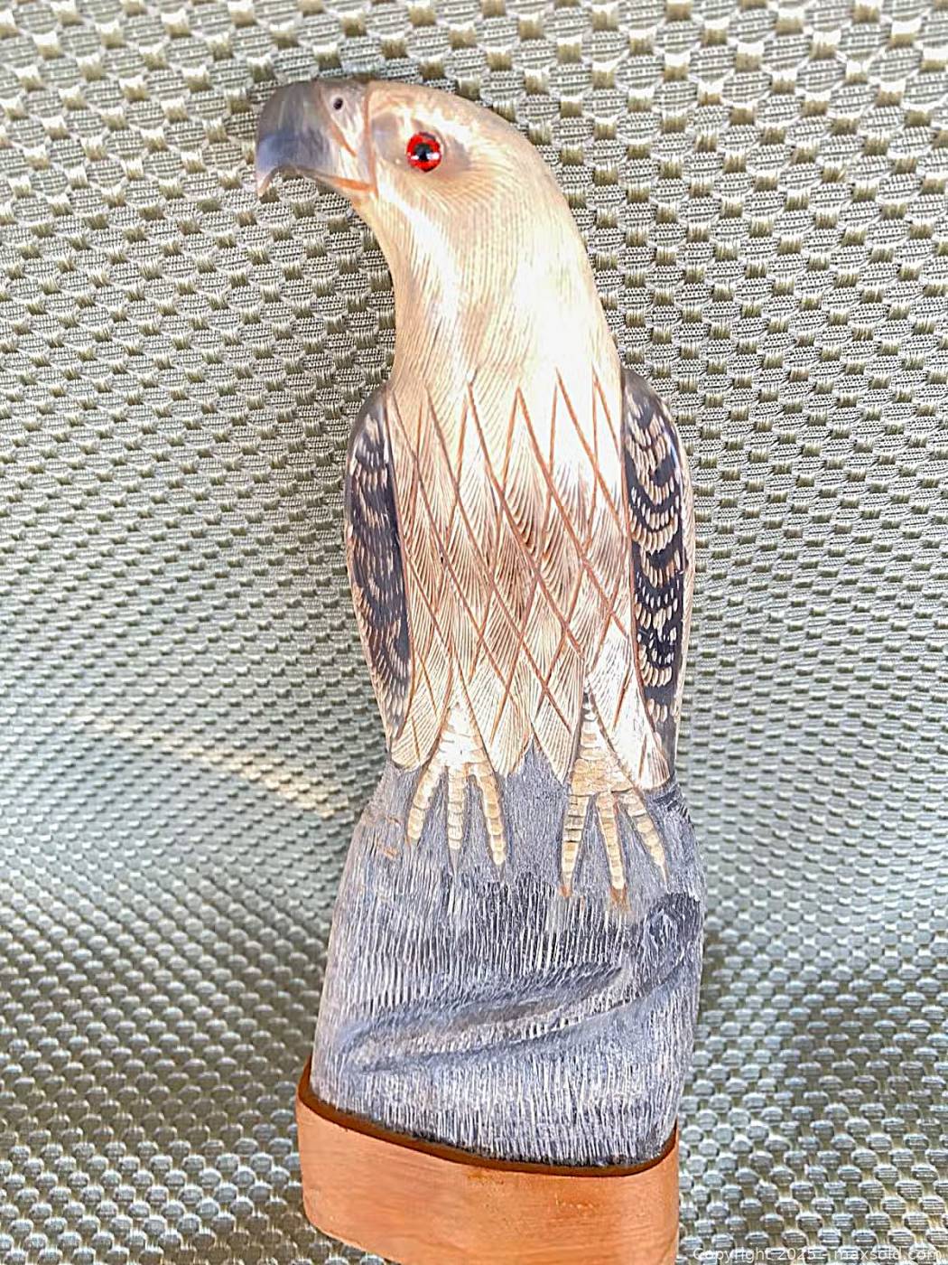 Hand Carved Bone Bird of Prey Figurine | Maxsold