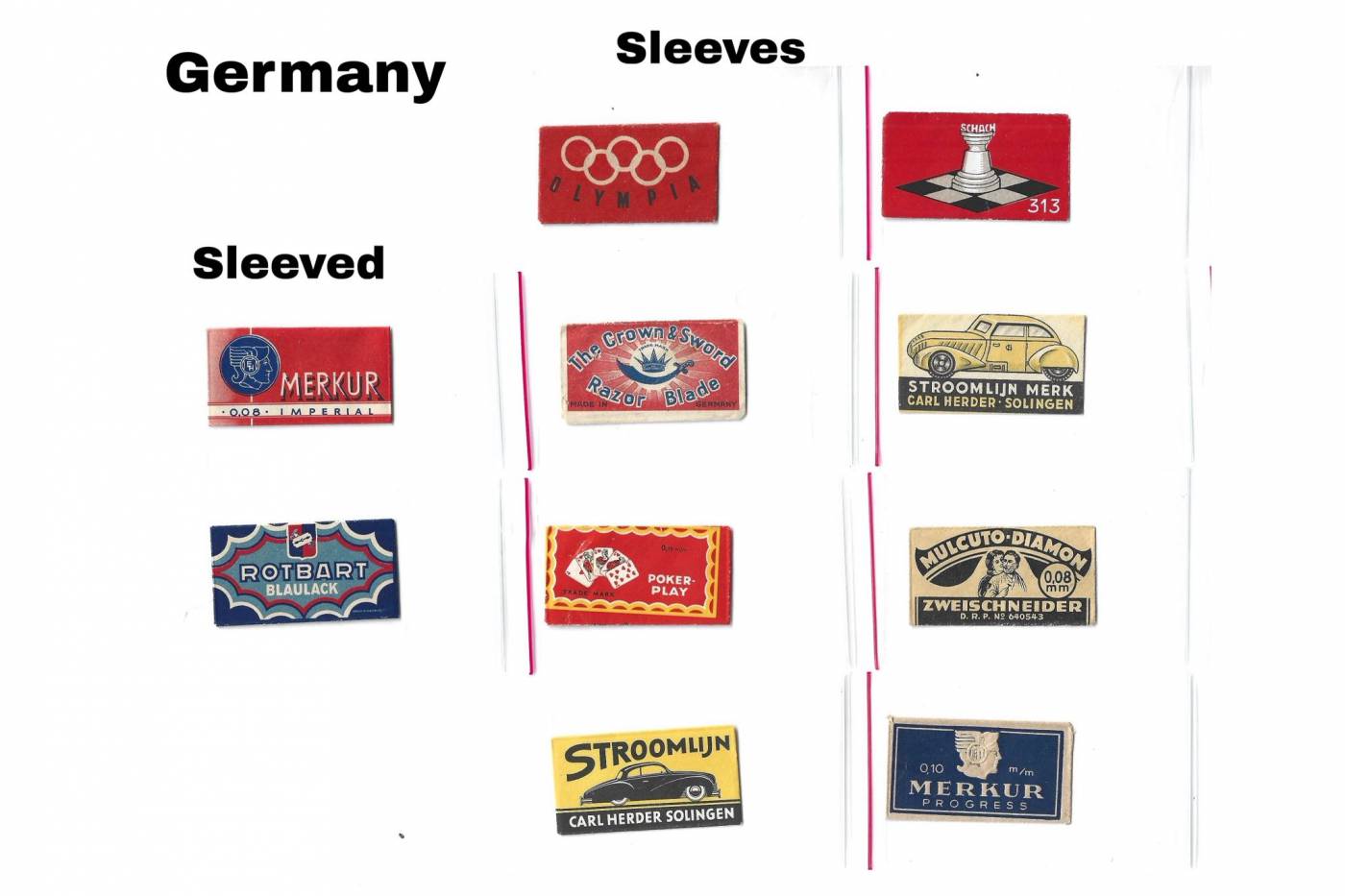 10 vintage German razor blade packs | Maxsold