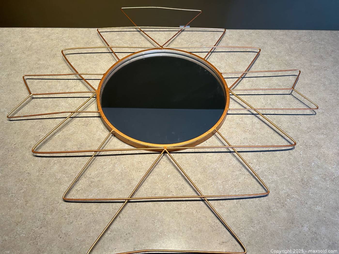 Copper Wire Sunburst Wall Mirror | Maxsold