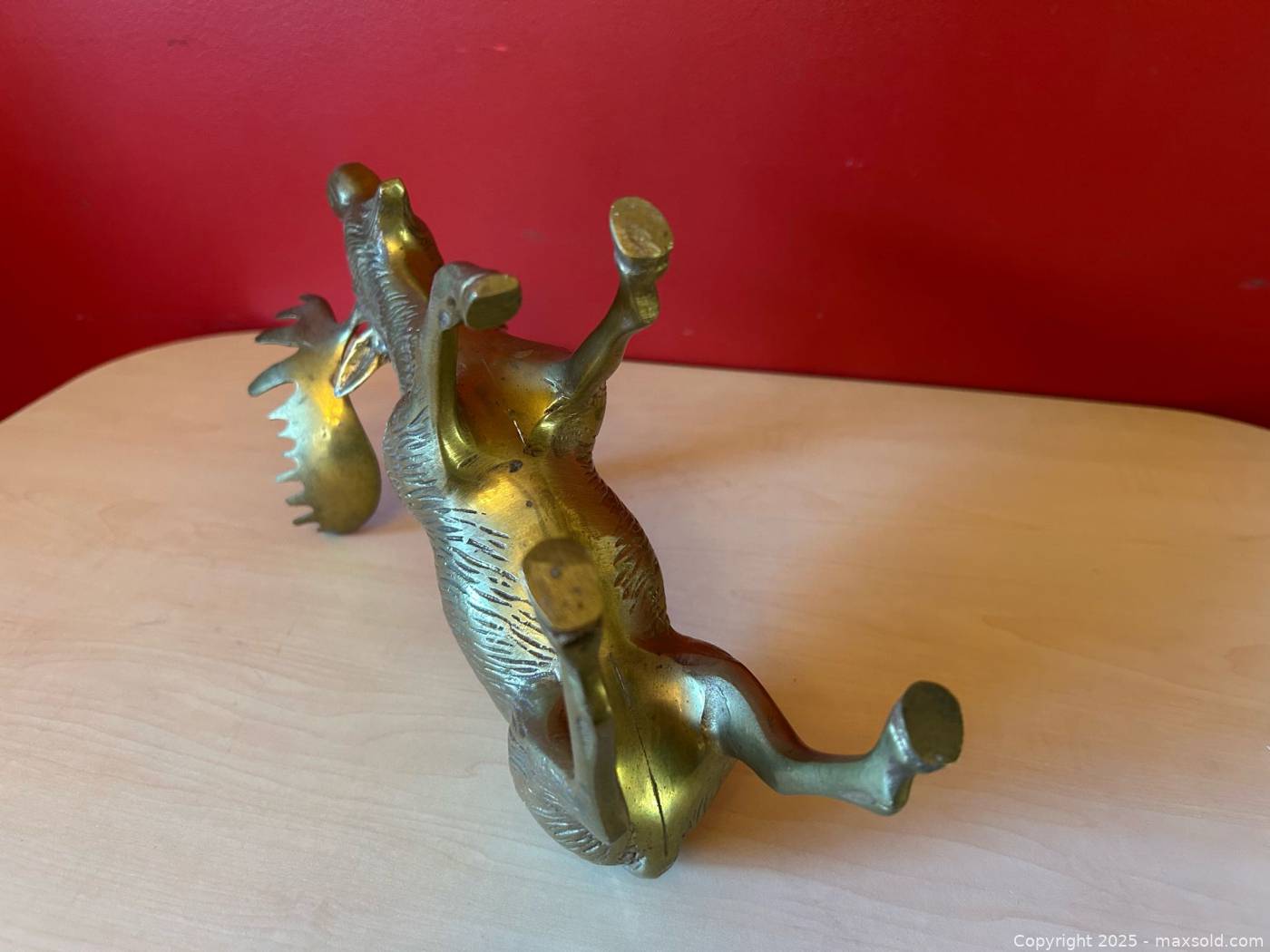 Vintage Solid Brass Moose Sculpture 11in | Maxsold