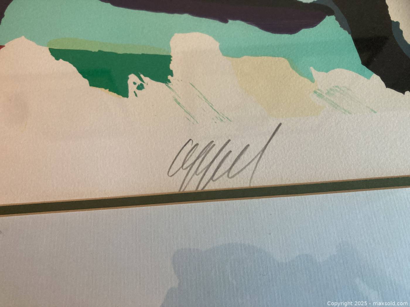 Signed Karel Appel abstract lithograph 32x39 | Maxsold