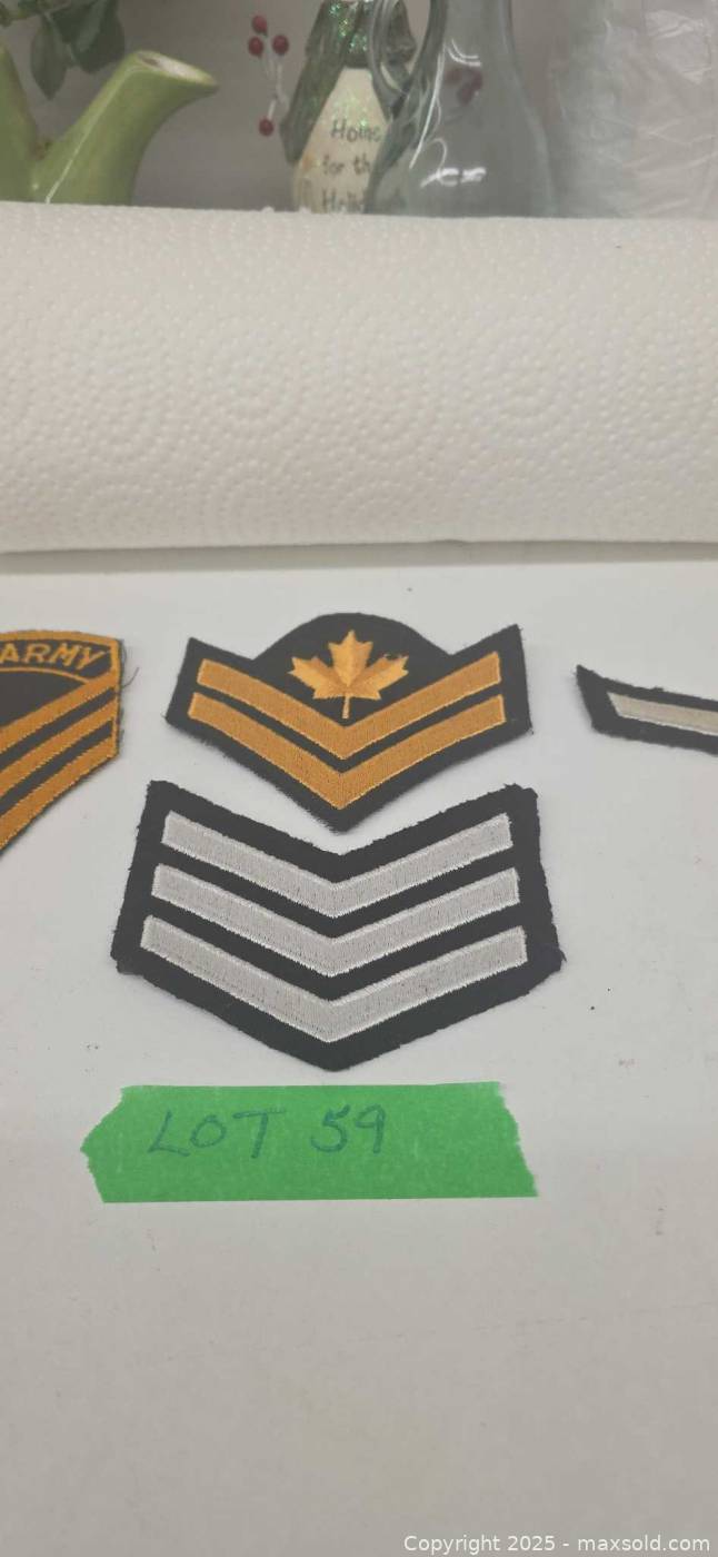 US and Canadian Army Rank Patches, 4 pieces | Maxsold