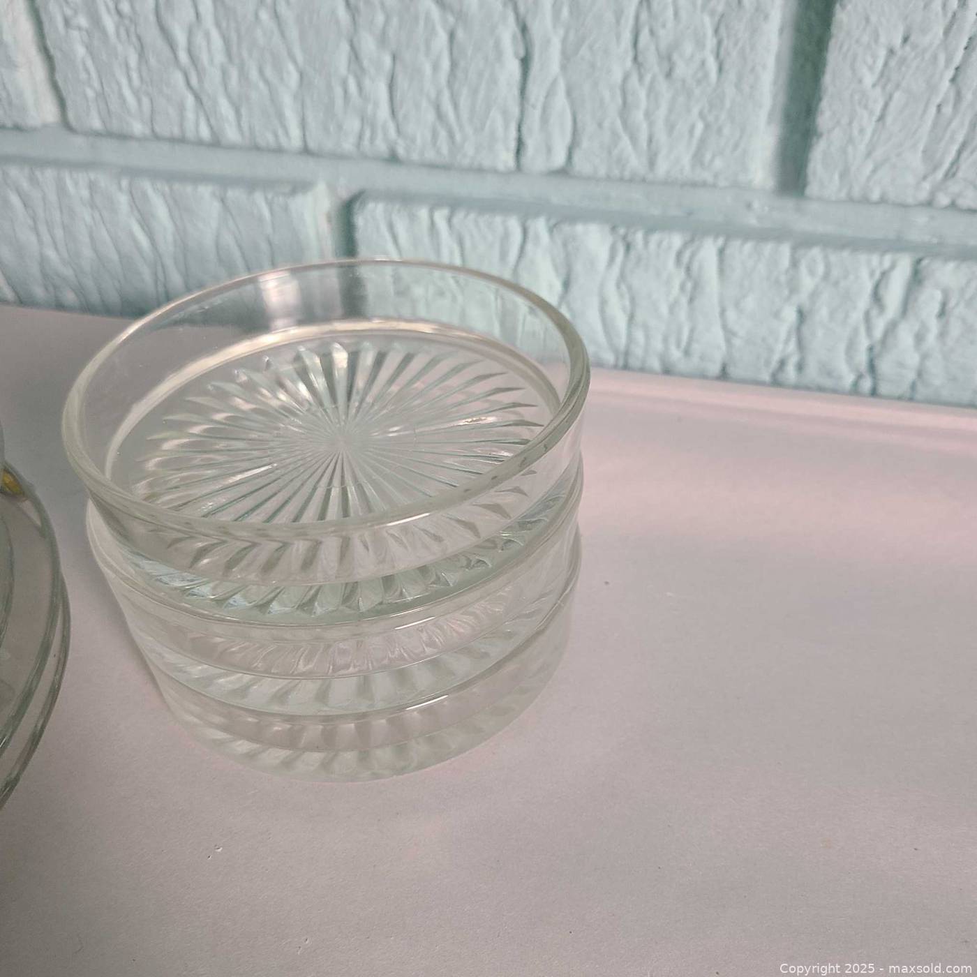 Cut Glass Luncheon Plates And Coasters | Maxsold