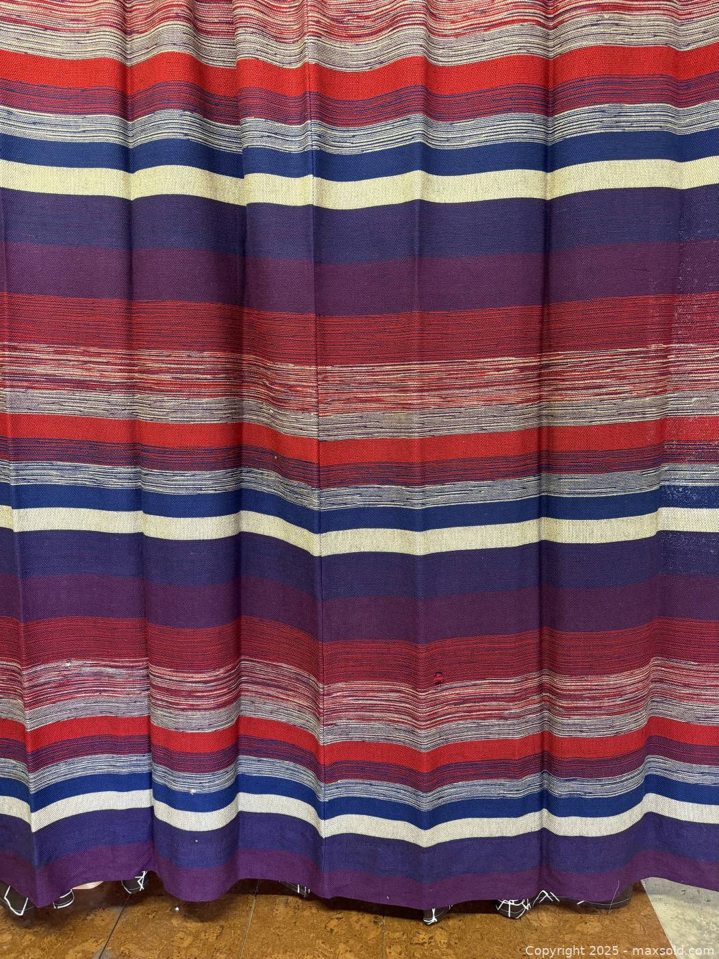 Heavy pleated drapes, two panels | Maxsold