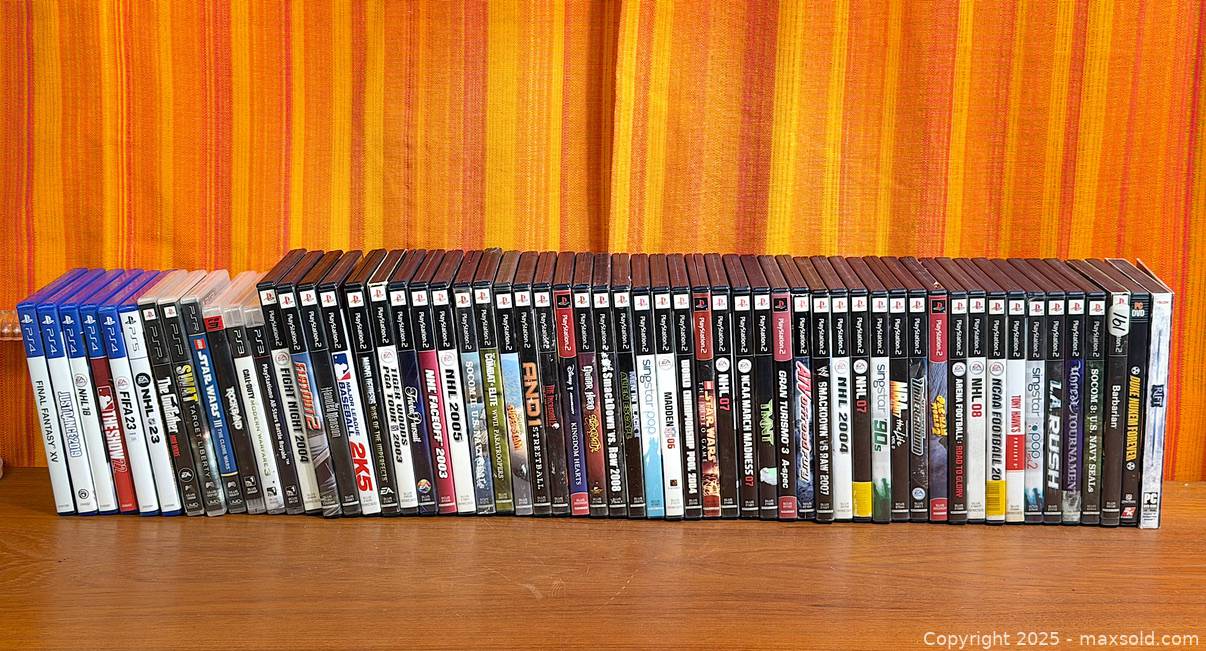 PlayStation video game collection with cases | Maxsold
