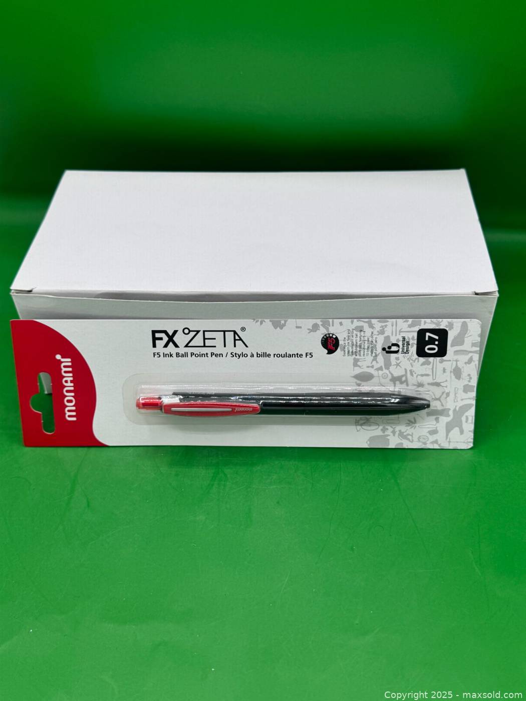 Monami FX Zeta F5 Red Ink Ballpoint Pens, 12 | Maxsold