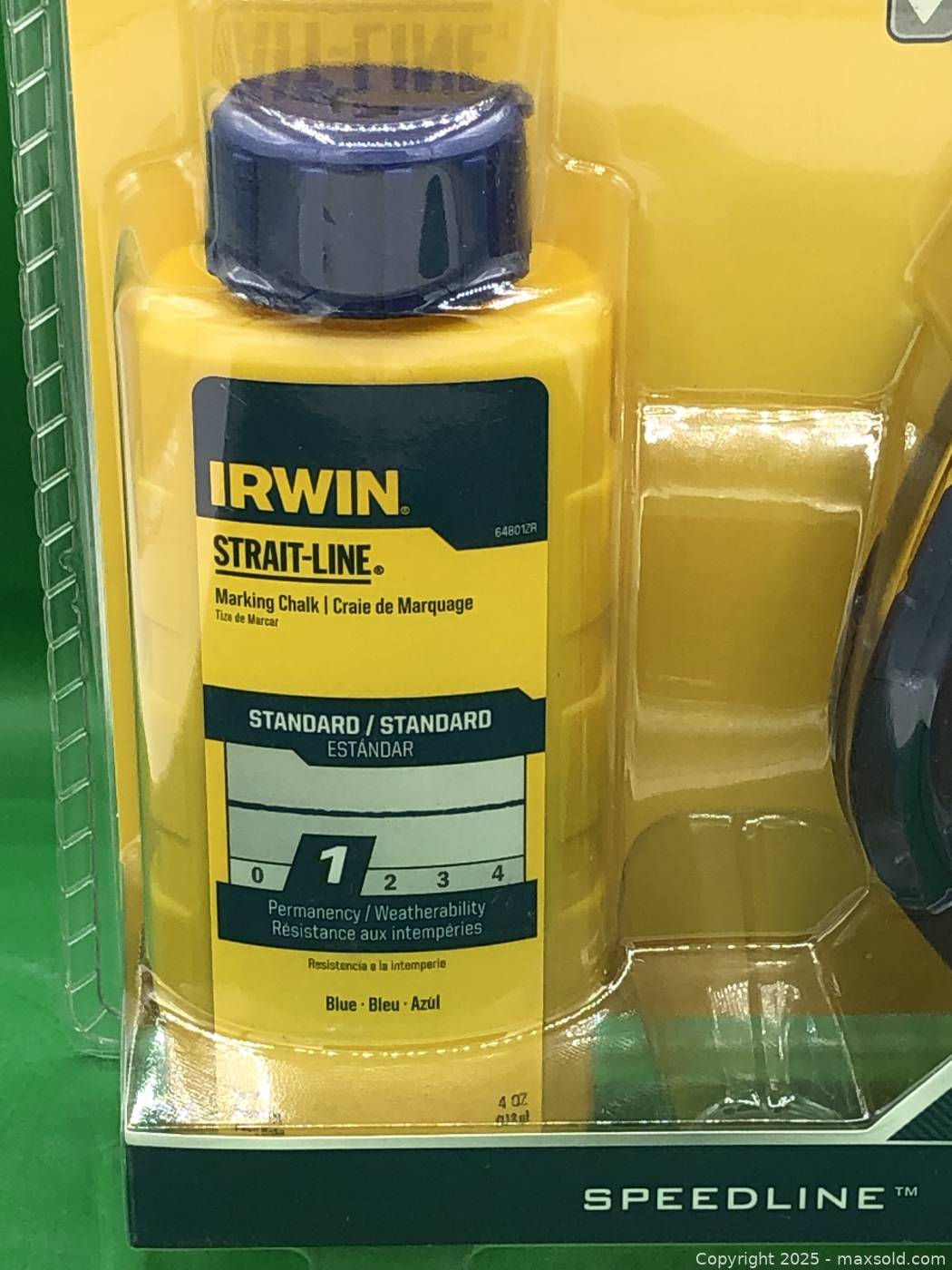 Irwin Strait-Line Speedline chalk reel with blue marking chalk 4-oz ...