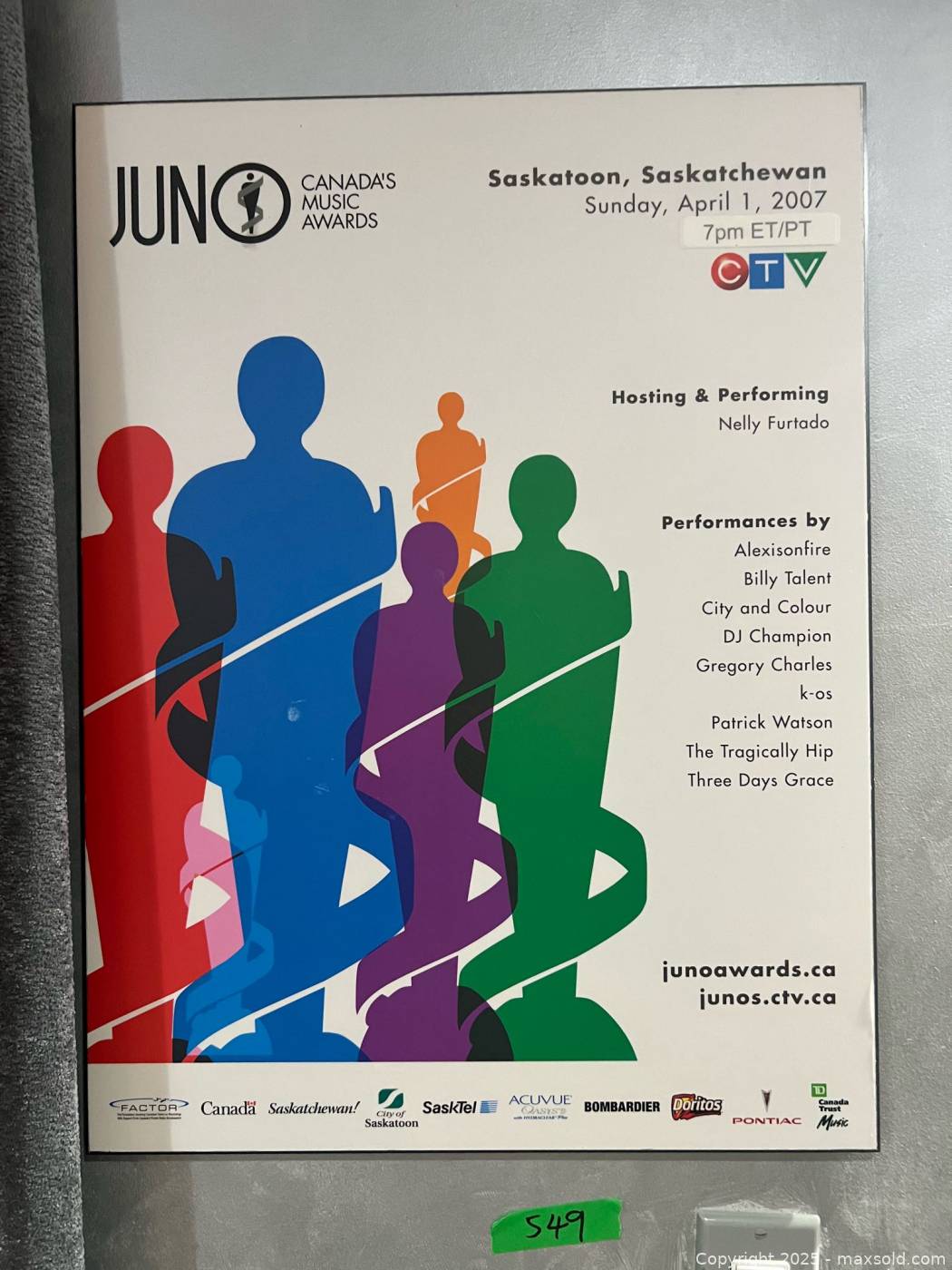 Two JUNO Awards promotional posters | Maxsold