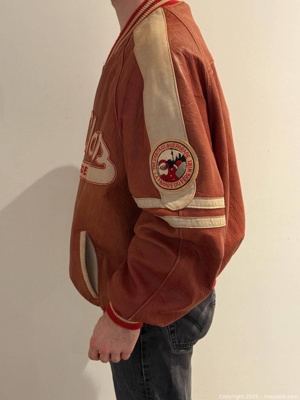 Vintage Toronto Santa Claus Parade leather jacket XL | Maxsold